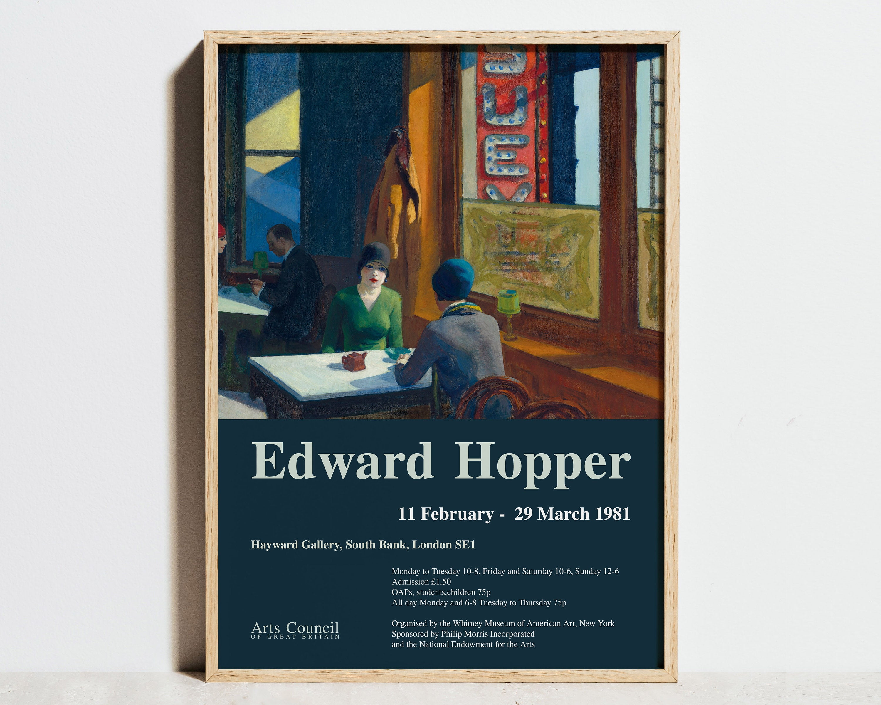 POSTER Edward Hopper Print, Chop Suey 1929, Modern Museum Art ...