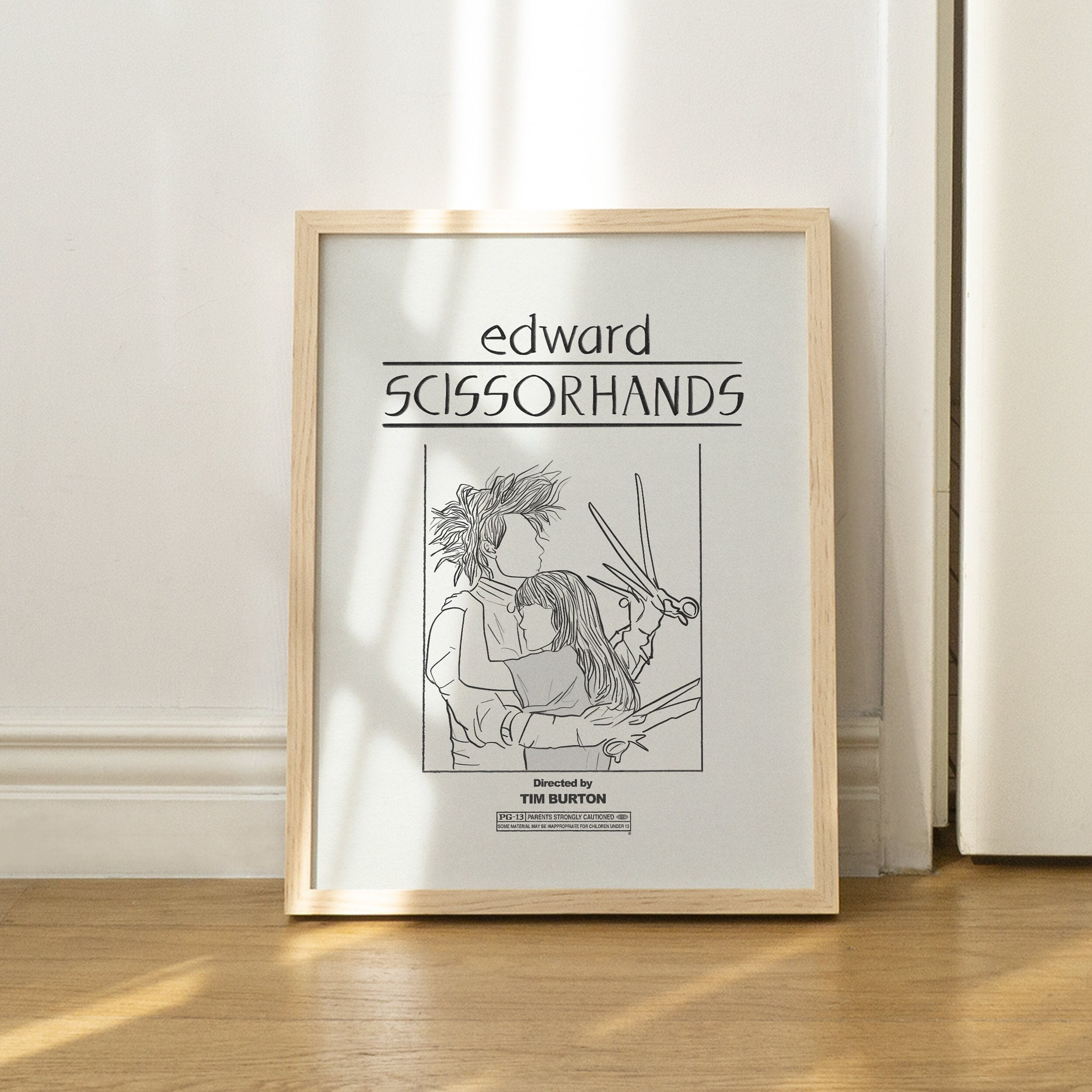 POSTER Edward Scissorhands | Tim Burton | Movie Poster | Black and ...