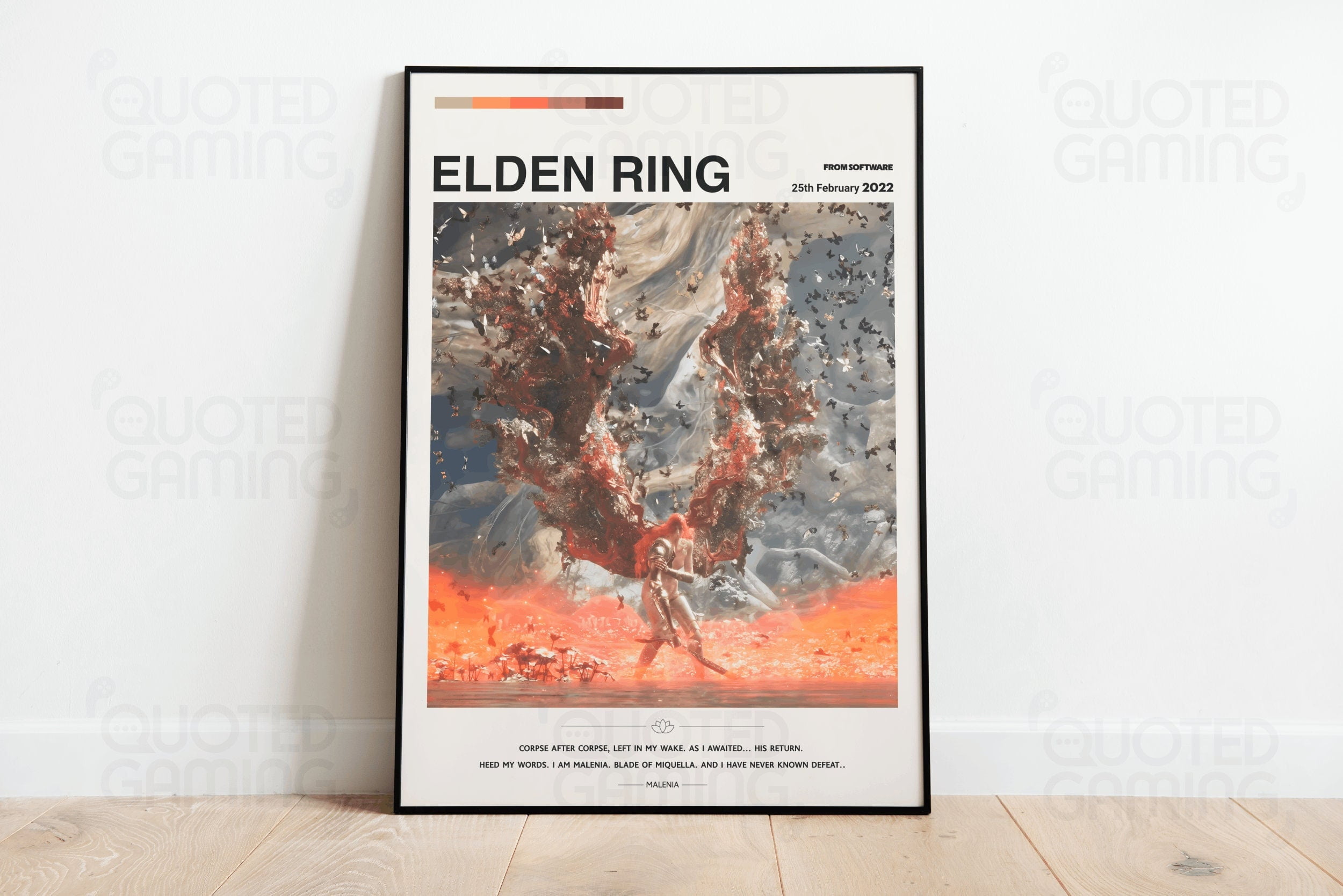 POSTER Elden Ring (2022) for Ps5, Xbox, Pc - Video Game Poster, Minimalist, Malenia Fight, Home ...