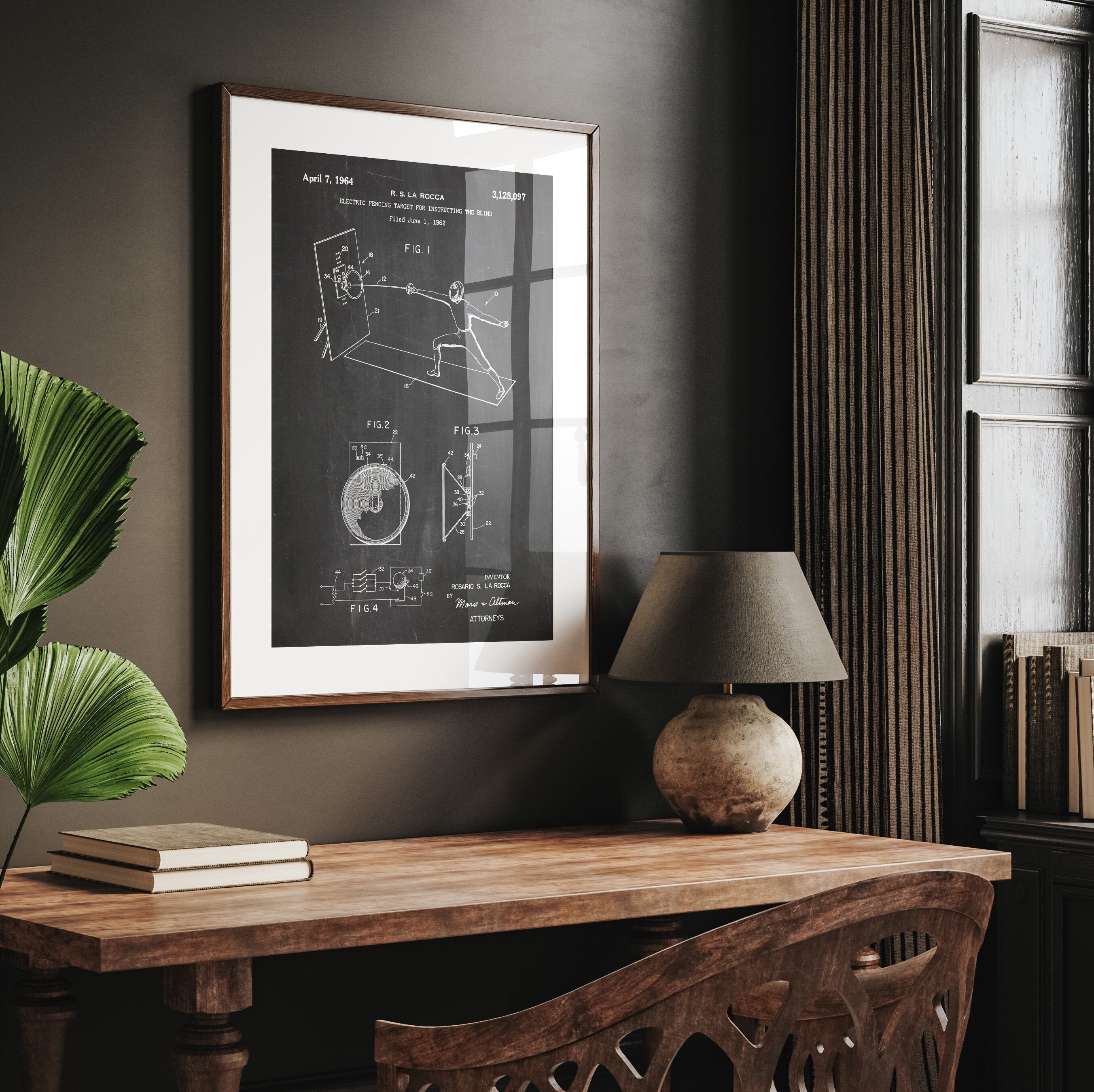 POSTER Electronic Fencing Target 1964 Patent Prints, Fencing Gift, Gym ...