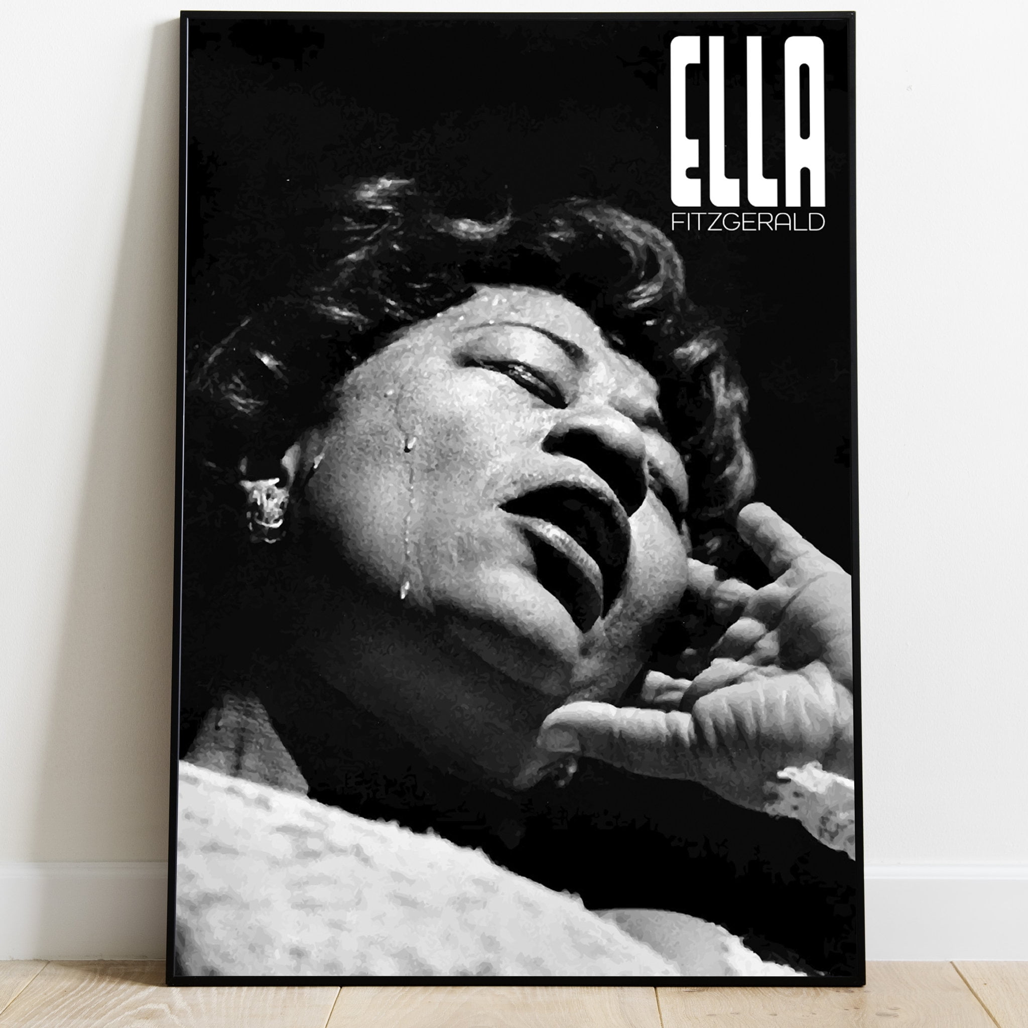 POSTER Ella Fitzgerald Queen of Jazz | Vector Poster | wall art | Lady ...