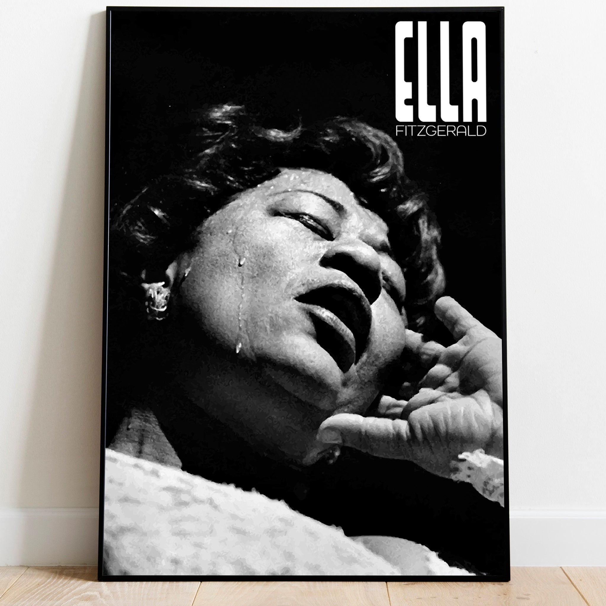 POSTER Ella Fitzgerald Queen of Jazz | Vector Poster | wall art | Lady ...