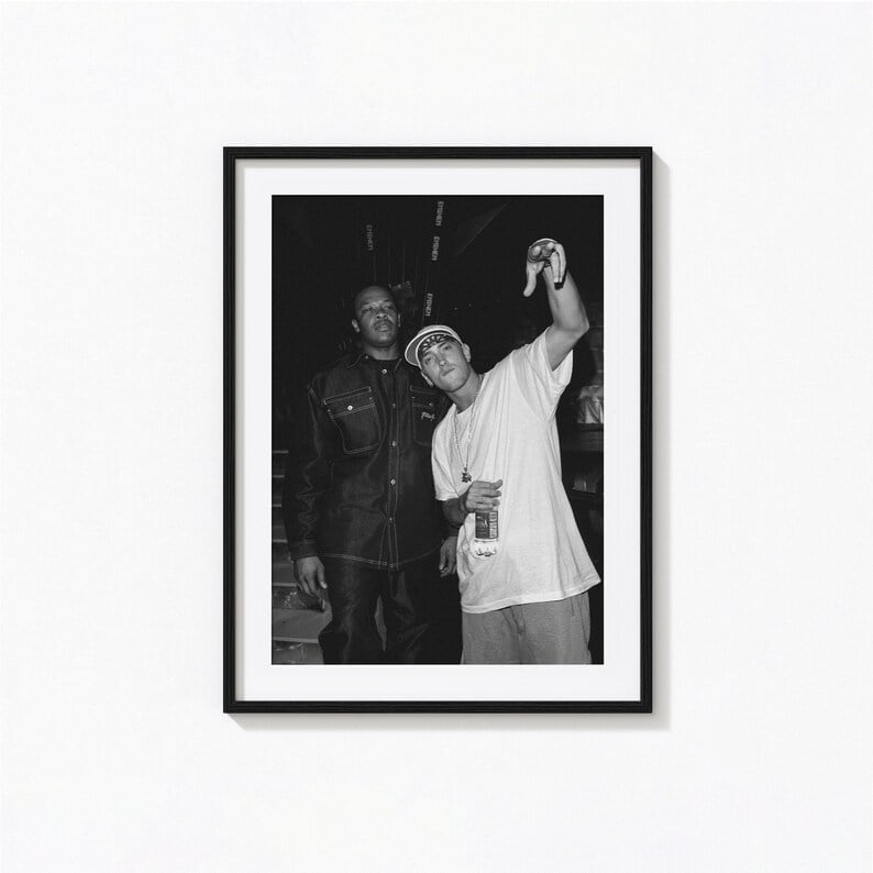 POSTER Eminem and Dr. Dre Posters / Eminem & Dr. Dre Black and White ...