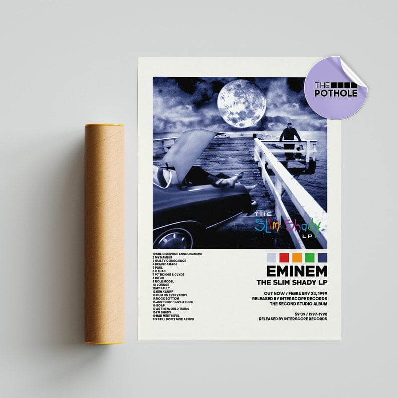 POSTER Eminem Posters / The Slim Shady LP Poster, Album Cover Poster ...