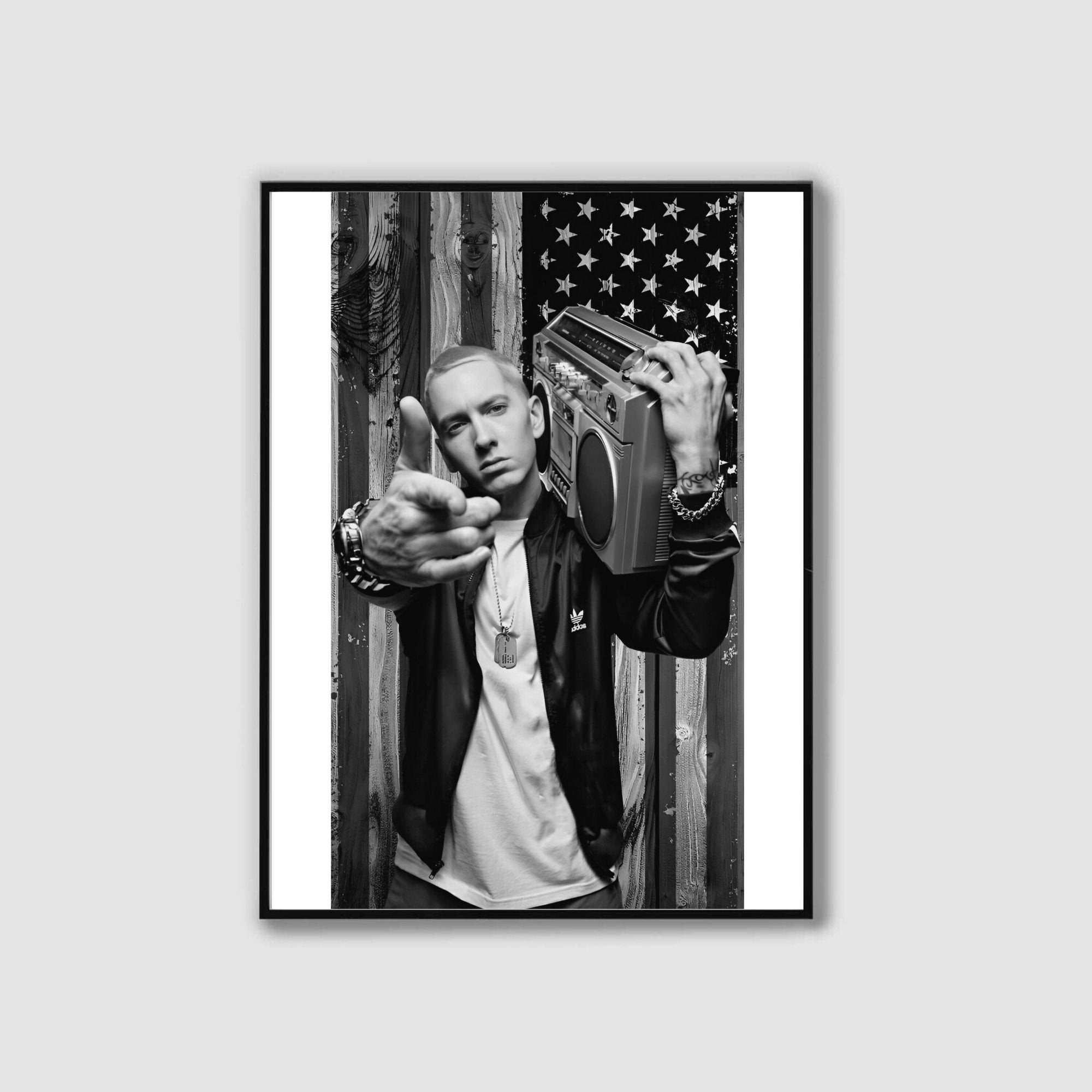 POSTER Eminem Print, Slim Shady Print, Black and White, Wall Art ...
