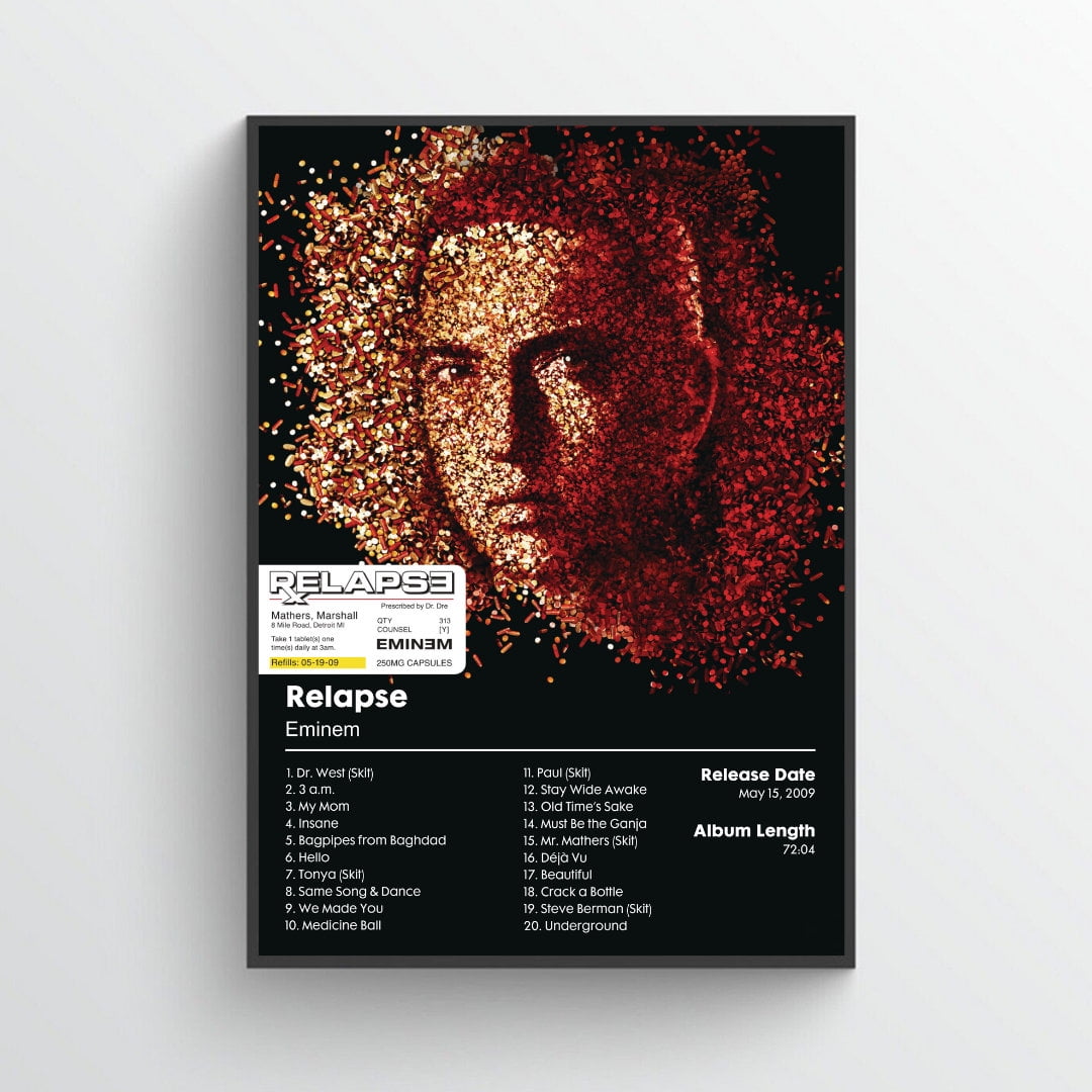 POSTER Eminem - Relapse - Album Poster-UNFRAMED - Walmart.com