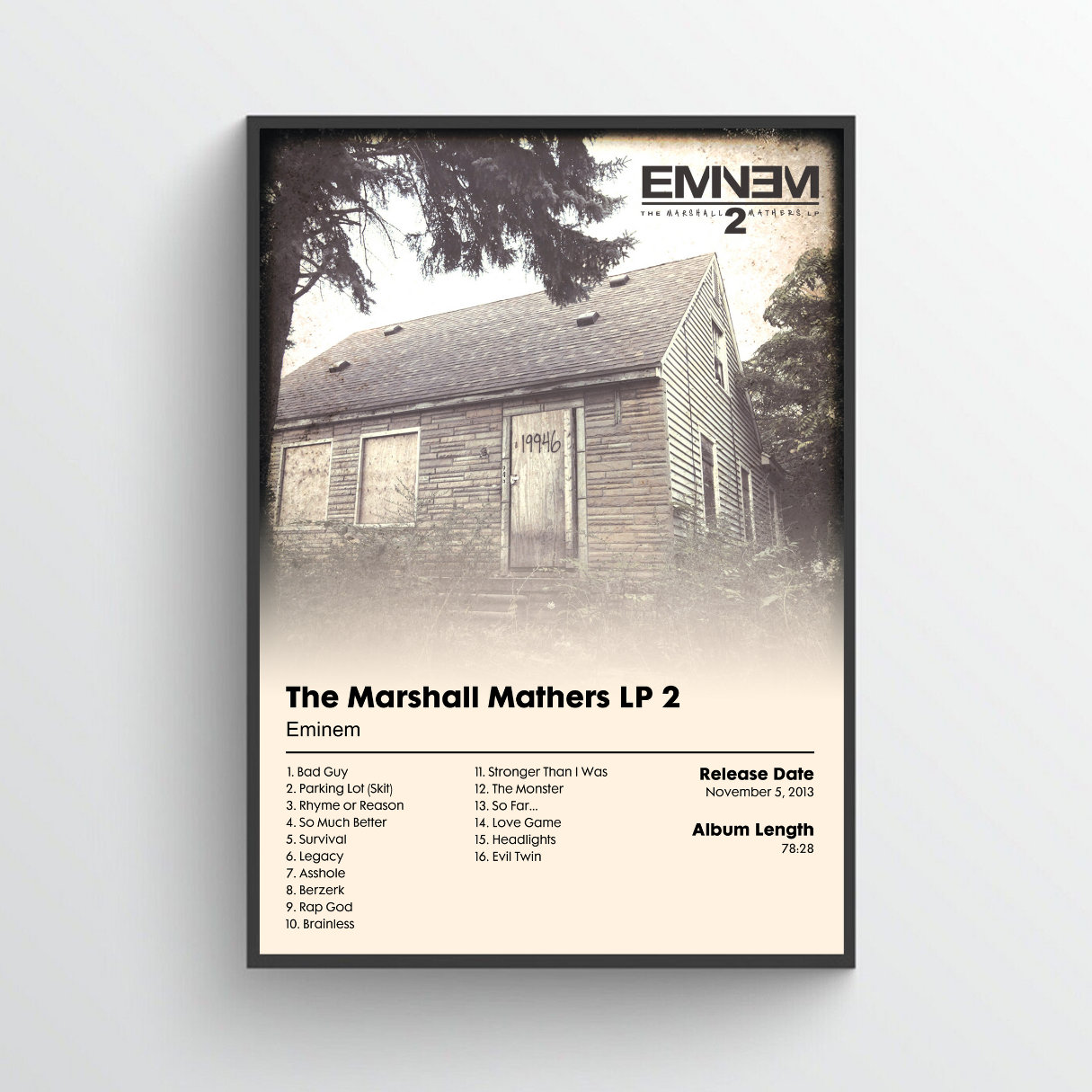 POSTER Eminem - The Marshall Mathers LP 2 - Album Poster-UNFRAMED ...