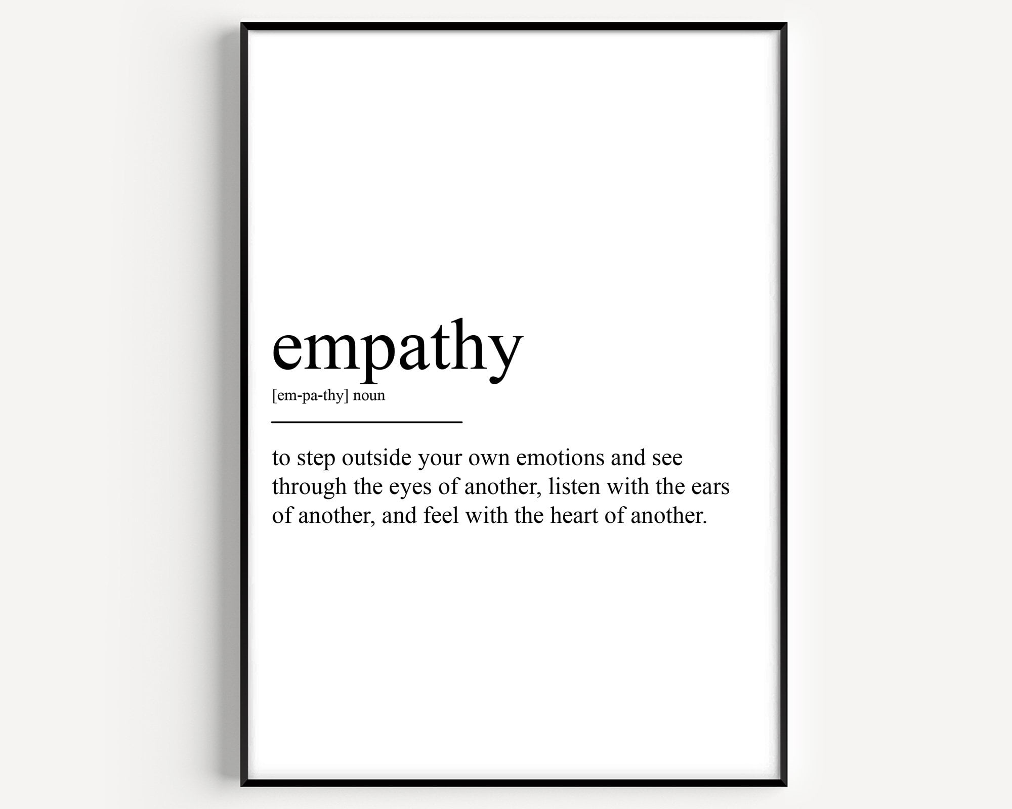 POSTER Empathy Definition Print - Version 2-UNFRAMED - Walmart.com