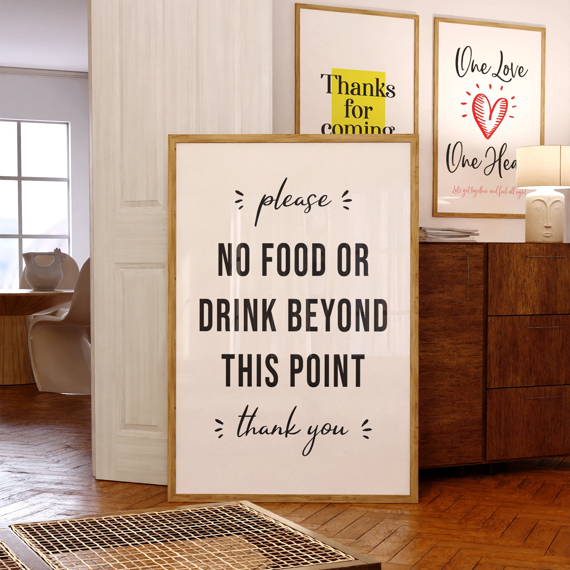 POSTER Entryway Party Wedding Sign No Eating Drinking Past This Point ...