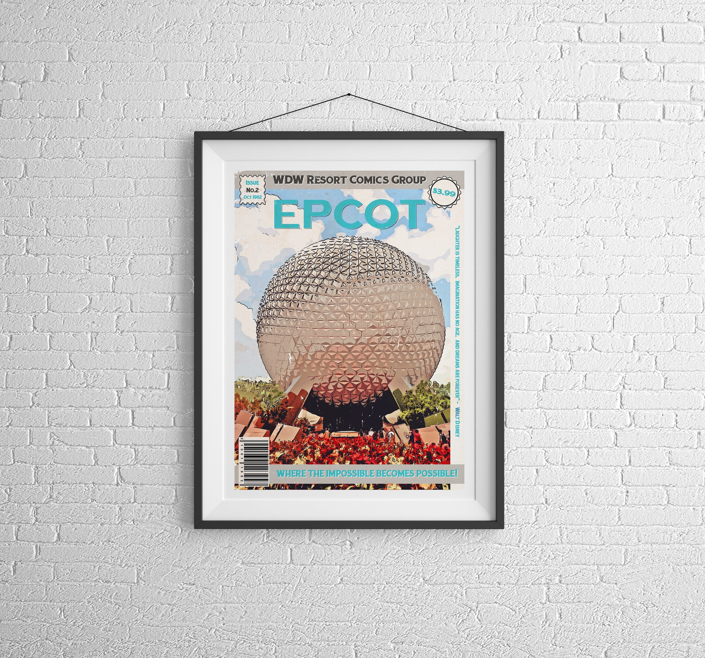 POSTER Epcot, Retro Comic Print, Disney Poster, Disney Print, Spaceship ...