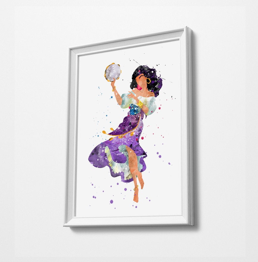 POSTER Esmeralda | Minimalist Watercolor Art Print Poster Gift Idea For ...