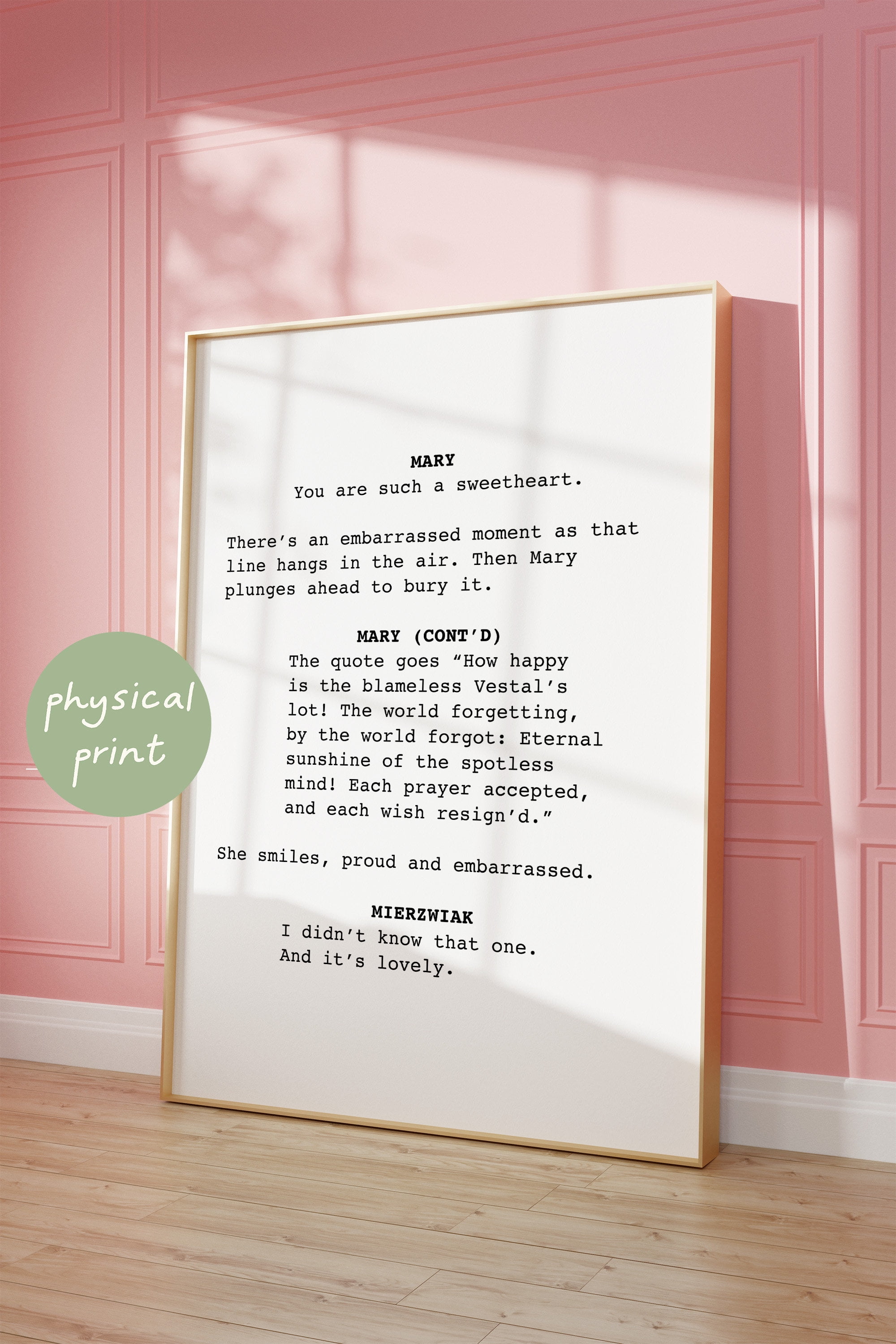 POSTER Eternal Sunshine of The Spotless Mind Screenplay, Physical Art ...