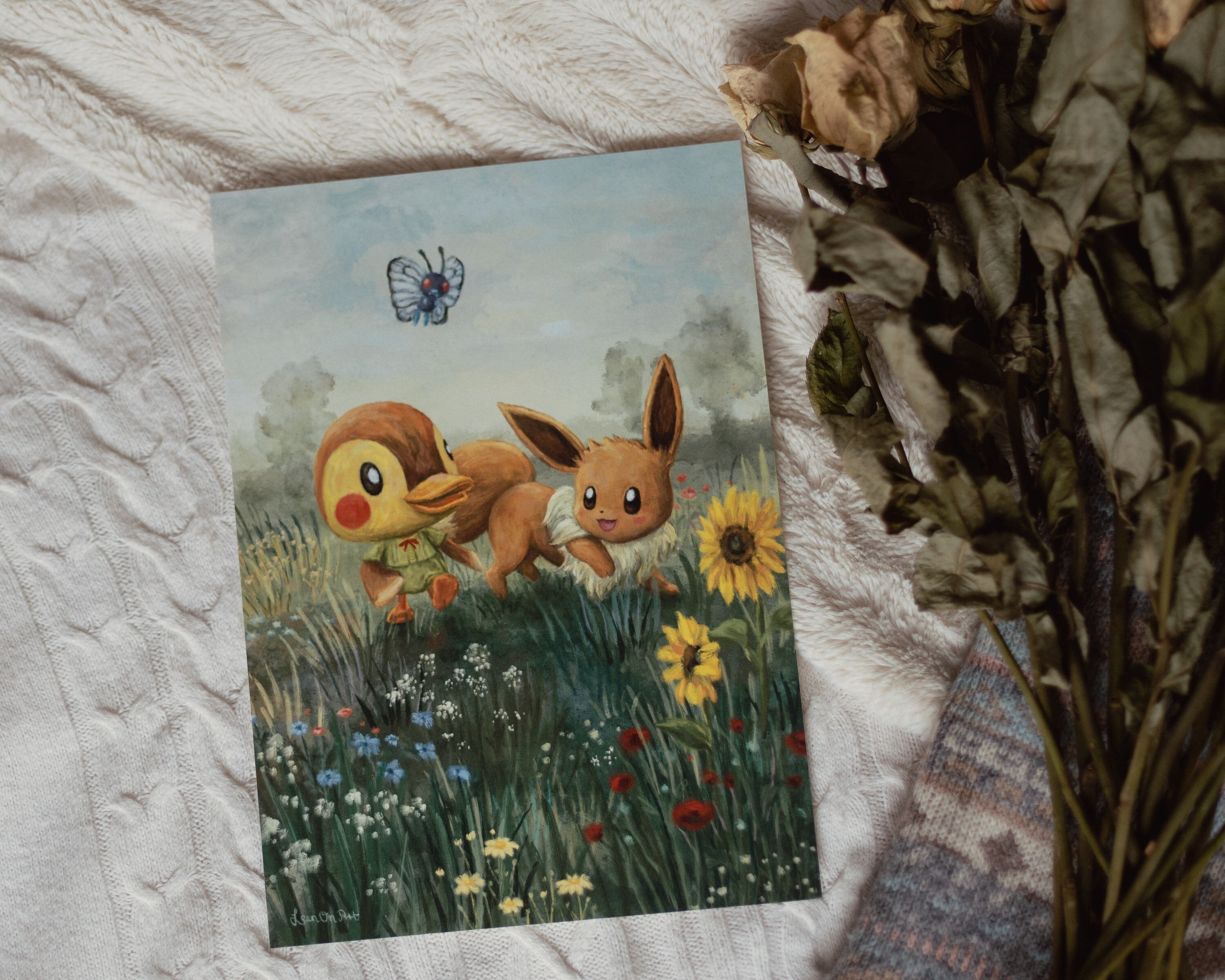 POSTER Evoli & Monika, Eevee and Molly //Illustration, Zeichnung ...