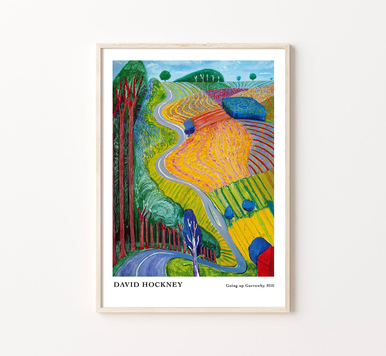POSTER Exhibition Poster David Hockney, Going up garrowby hill, Museum Poster, Museum Print ...