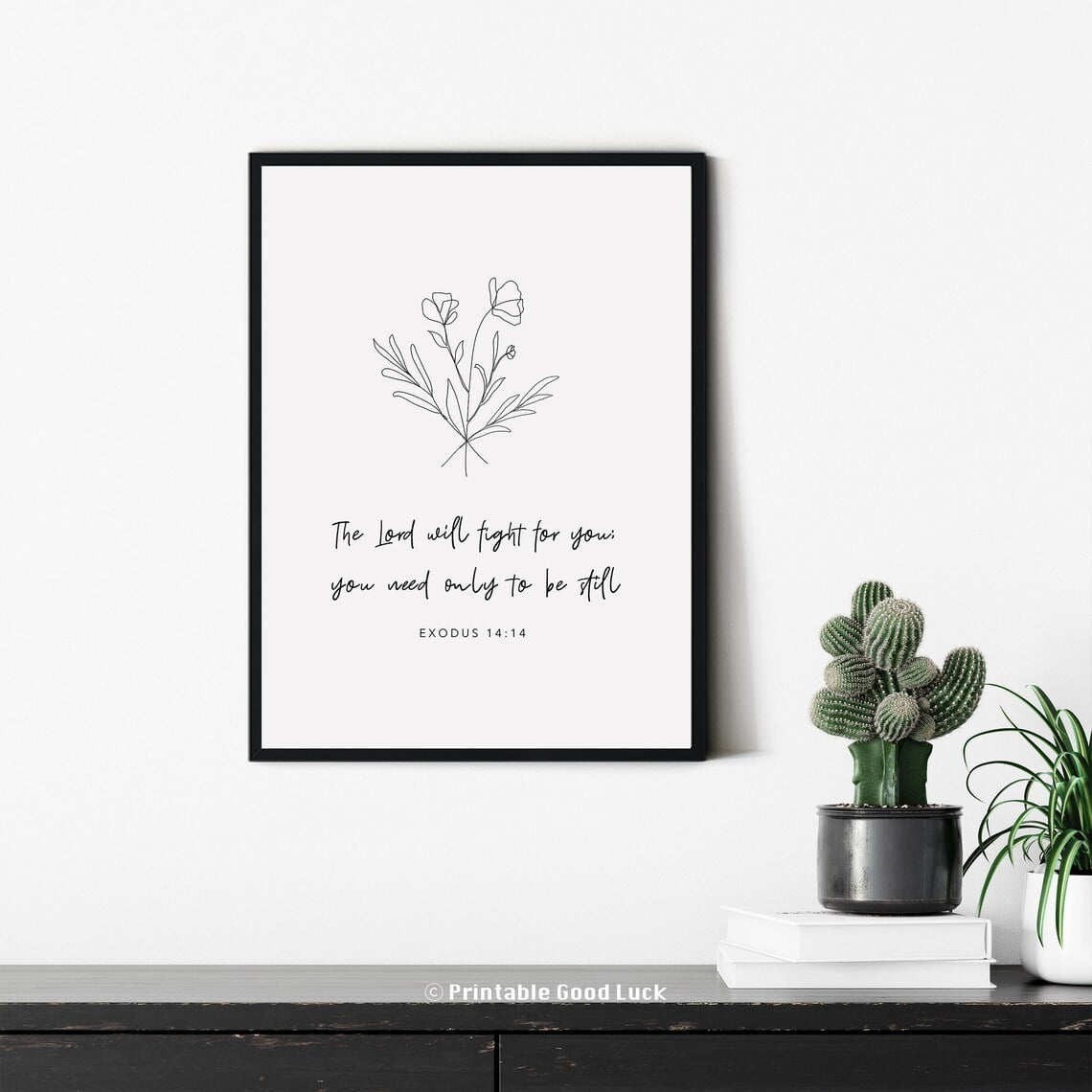 [POSTER] Exodus 14 14 Printable Bible Verse Wall Art Modern Minimal ...