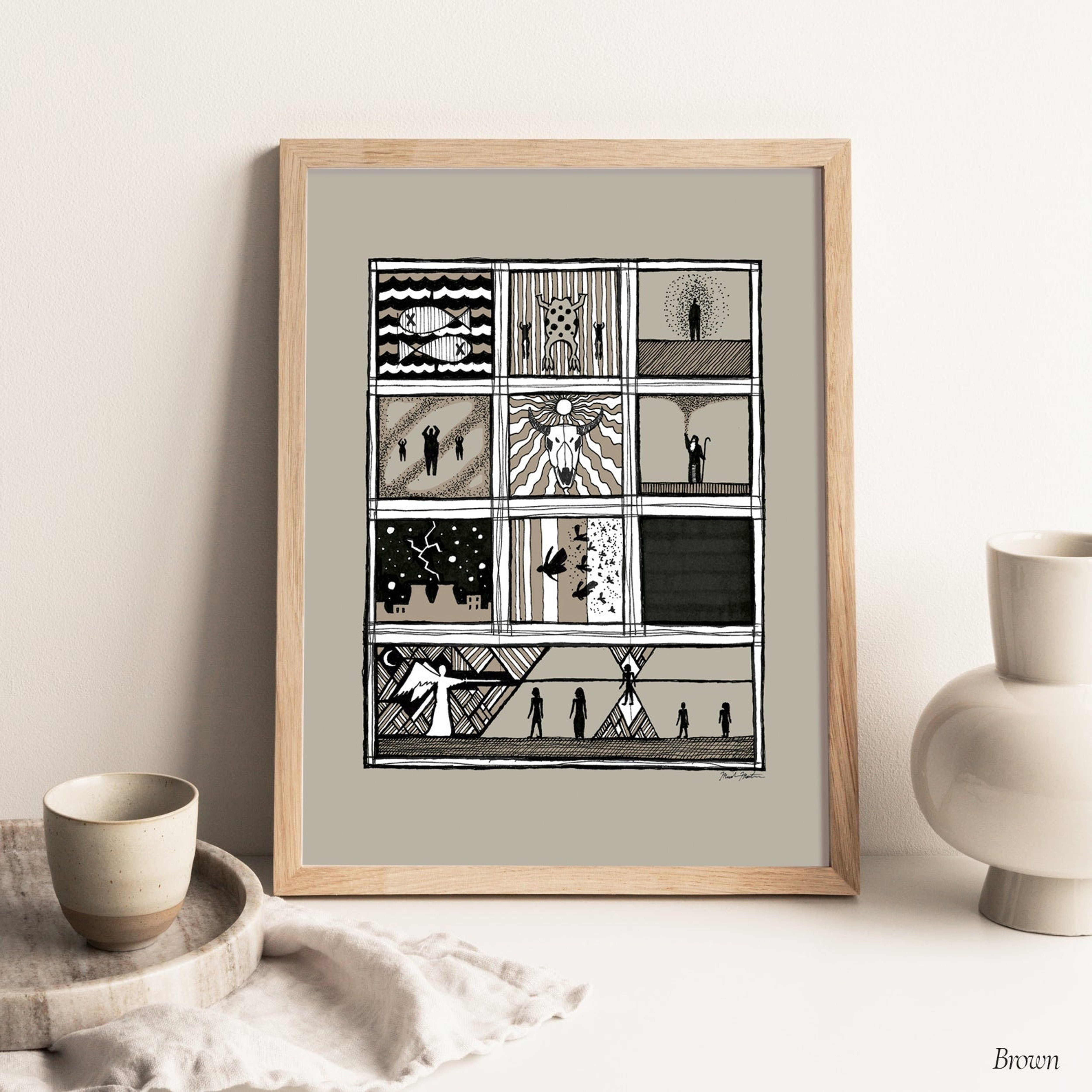 POSTER Exodus Plagues, Moses Print, Exodus Bible Story, 10 Plagues, 10 ...