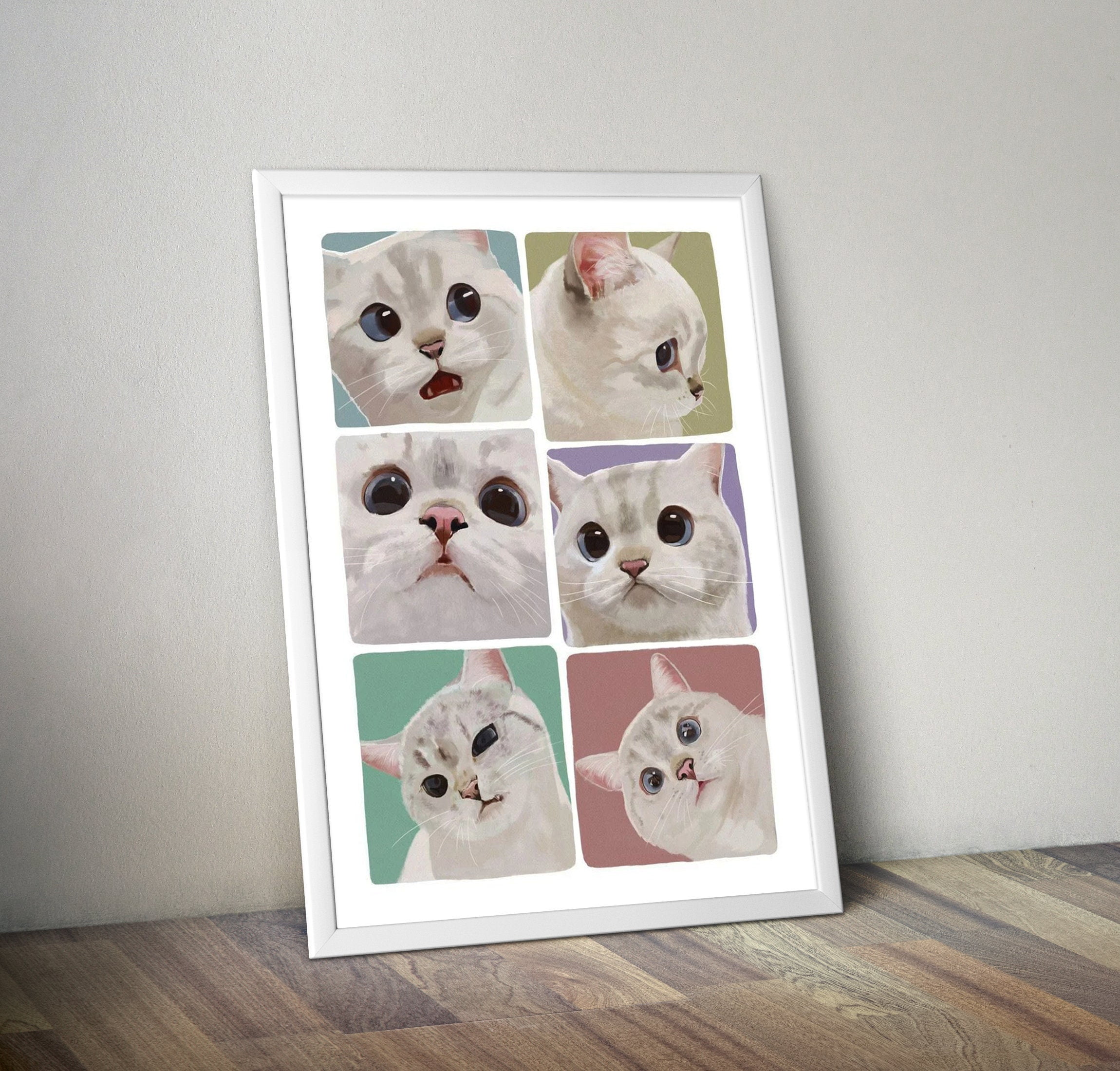 POSTER Expressive Cat Meme,Cat Meme Poster, Cute Cat,Meme, Funny ...