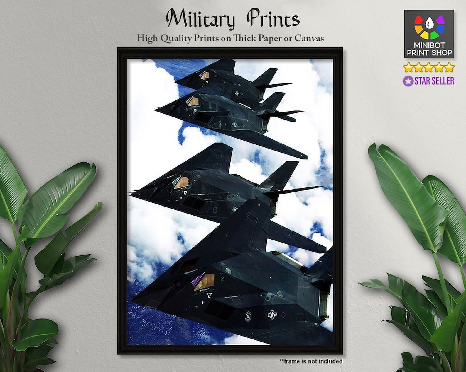 POSTER F-117 Nighthawk, Military Wall Decor, Poster, Stealth Bomber ...