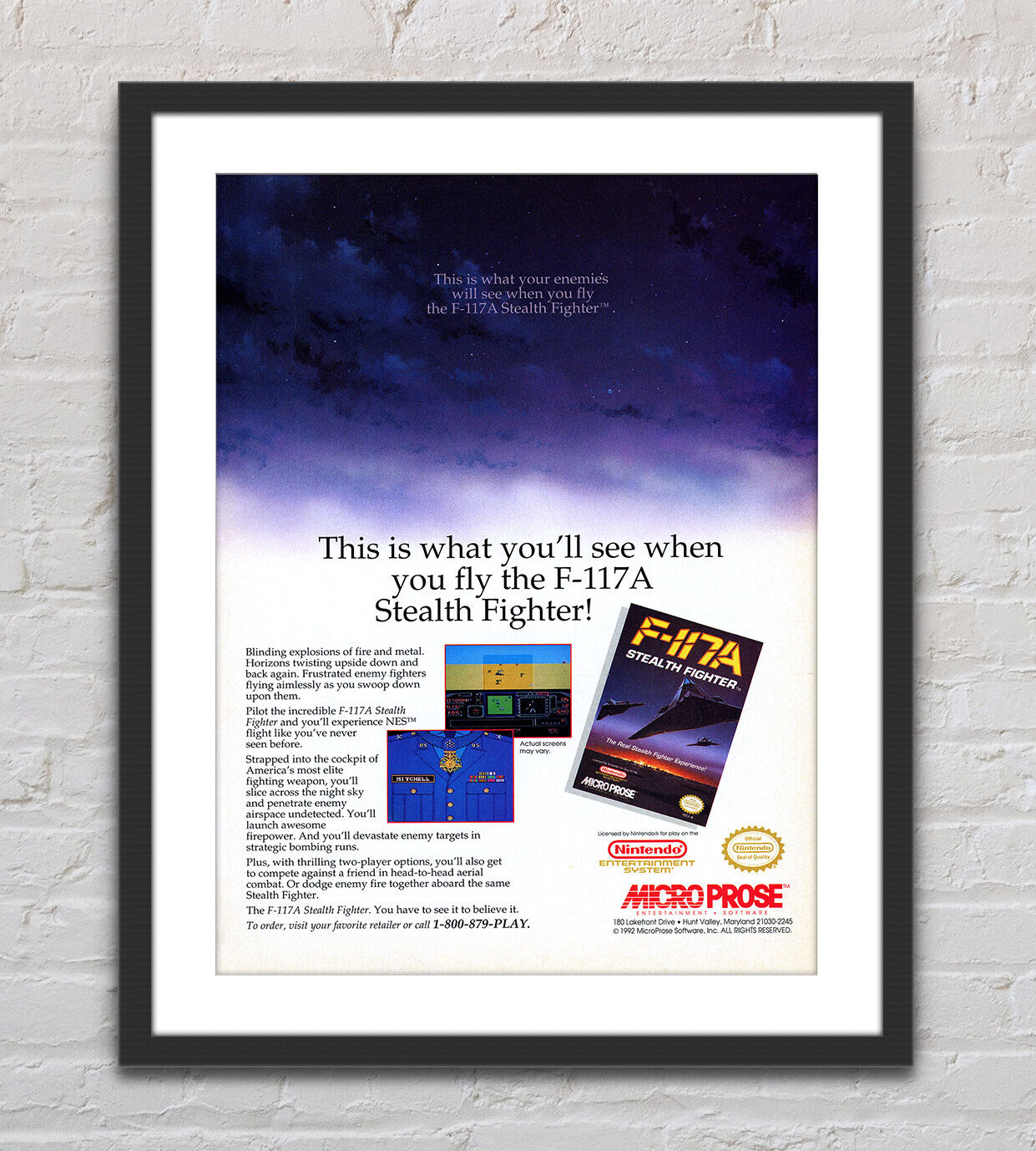 POSTER F-117A Stealth Fighter Nintendo NES Poster-12x18-UNFRAMED ...