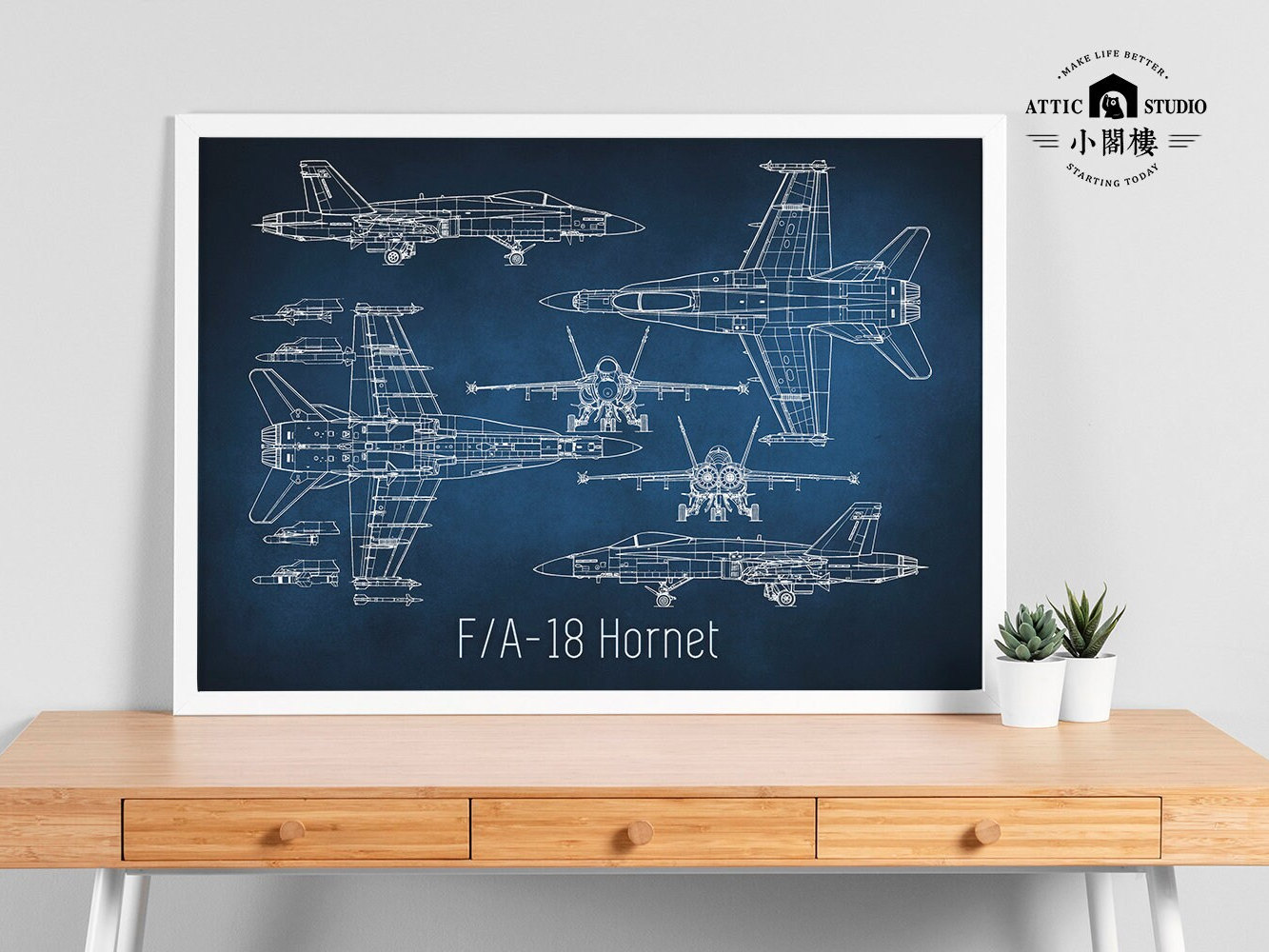POSTER F-18 Hornet Patent Print - Framed Poster -Fighter Jet -Airplane ...