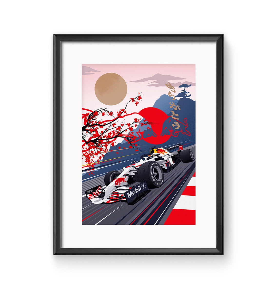 POSTER F1 Red Bull Limited Edition Honda Japanese Livery Formula 1 ...