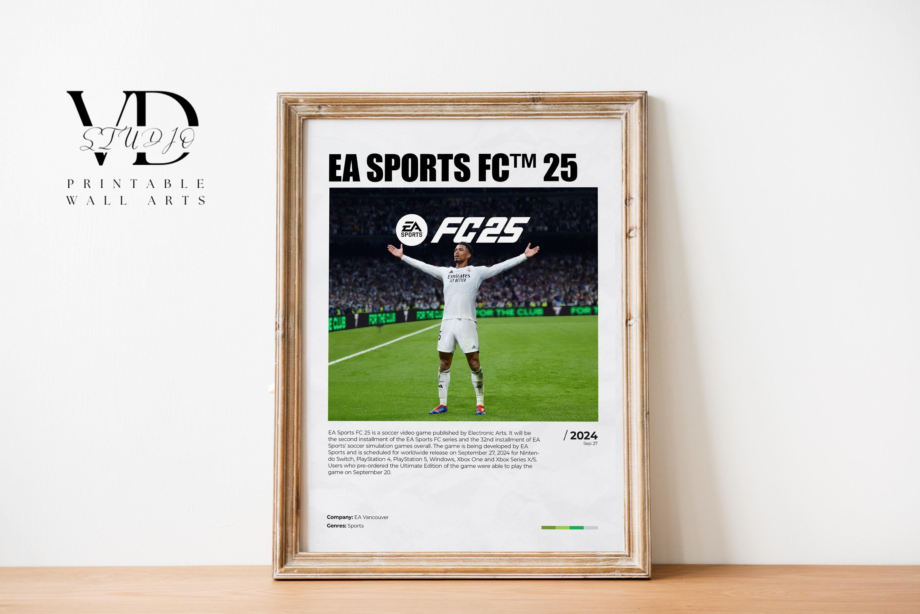 POSTER FIFA 25 Poster, EAFC 25 Wall Decor, EAFC 25 Fifa Poster, Gaming ...
