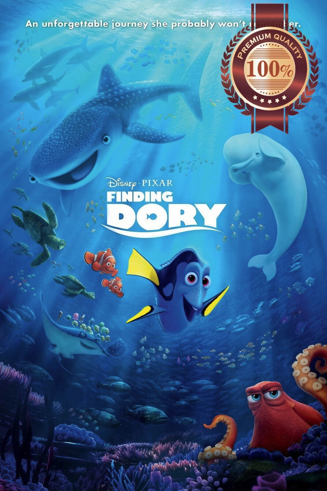 POSTER FINDING DORY DISNEY PIXAR 2016 ORIGINAL FILM MOVIE ART PRINT ...