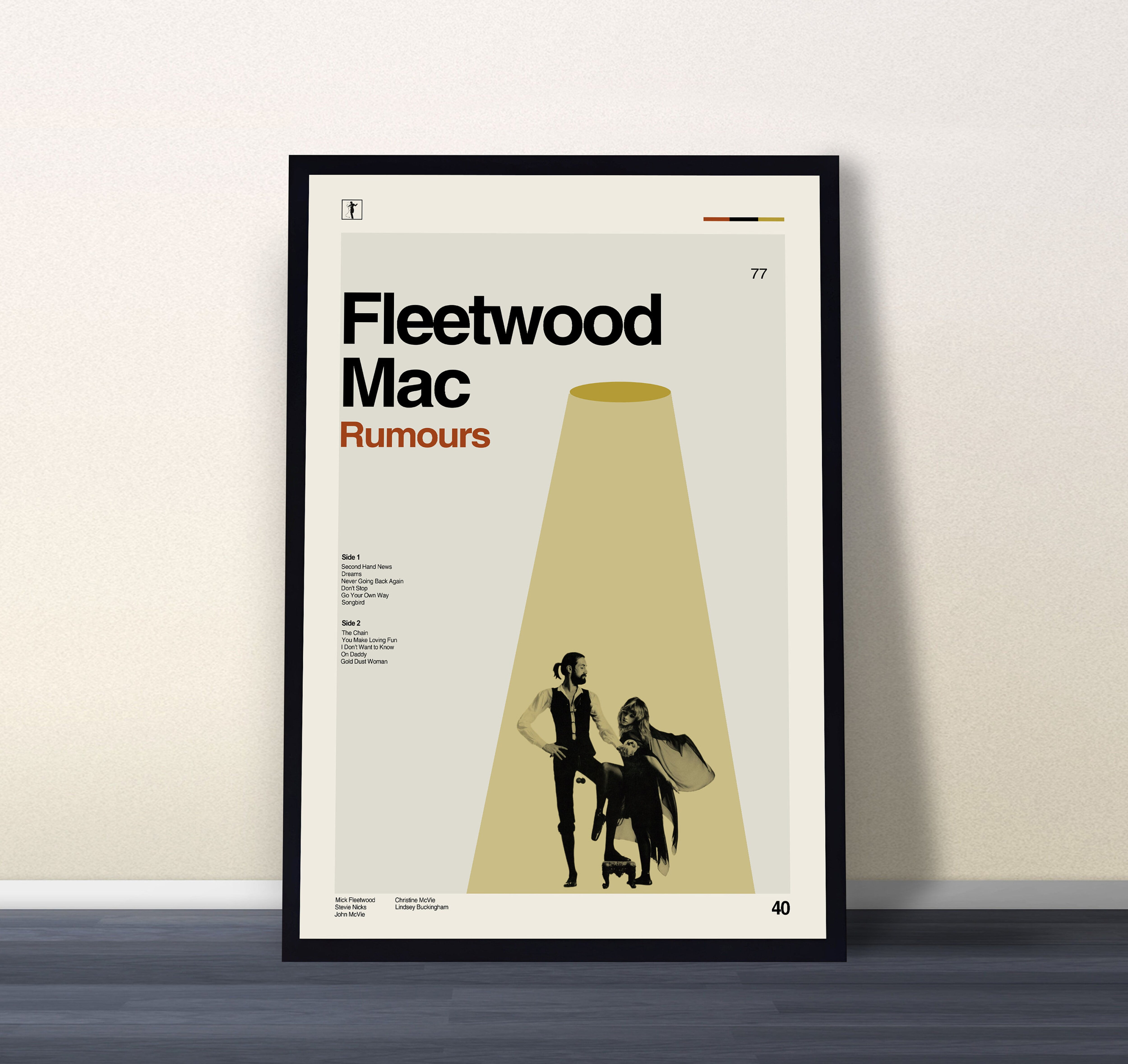 POSTER FLEETWOOD MAC - Rumours Album Poster, Vintage Poster, Minimalist Art, Midcentury Art ...