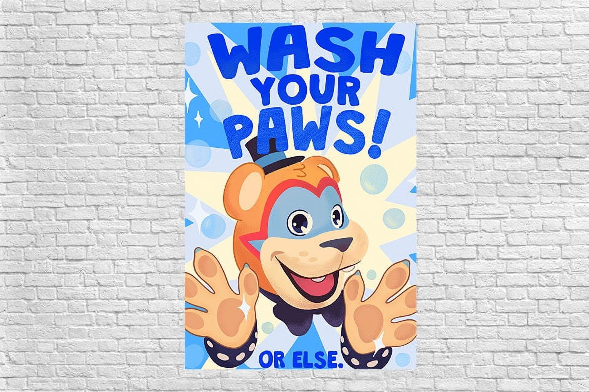 POSTER FNAF Security Breach Wash Your Paws In-Game Poster-UNFRAMED - Walmart.com