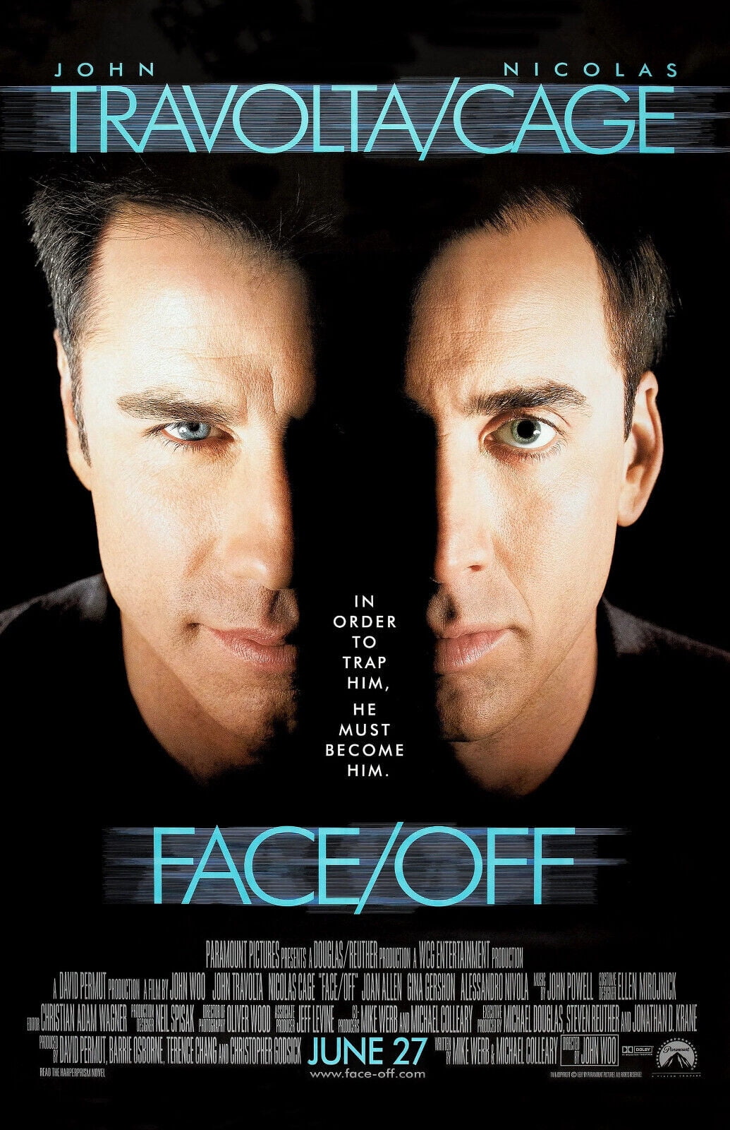 POSTER Face Off Film By John Woo 1997 Movie Poster-24x36-UNFRAMED ...