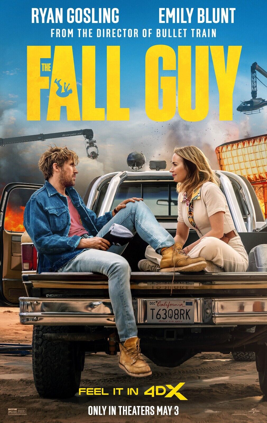 POSTER Fall Guy Ryan Gosling Emily Blunt 2024 Movie PREMIUM POSTER MADE ...