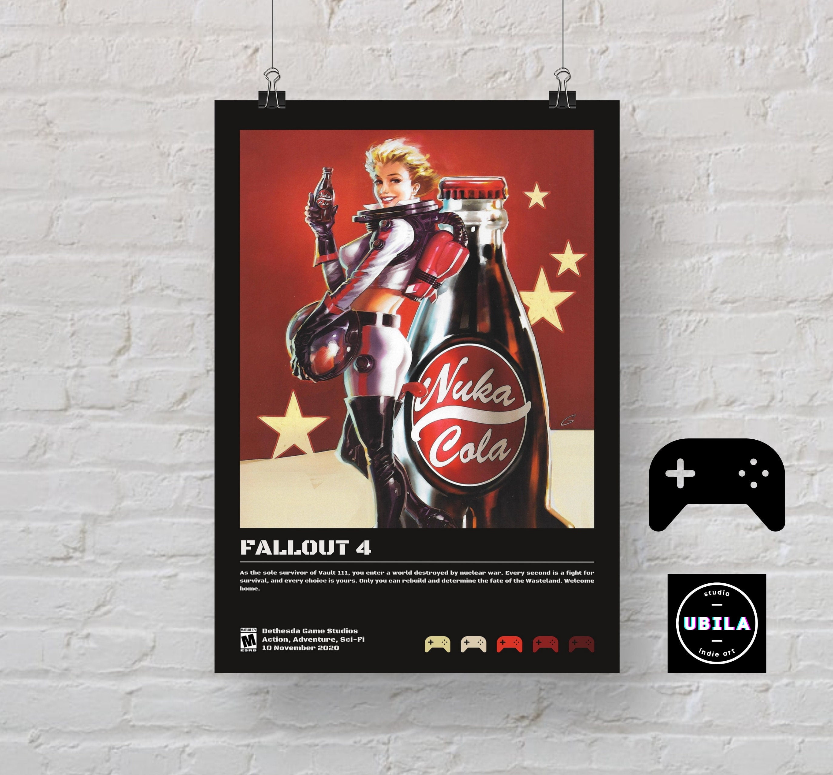 Poster Fallout 4 Poster | Game Poster | Gaming Room Decor | Game Art ...