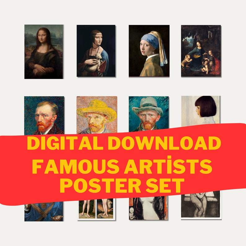 POSTER Famous Artists Poster Set, Famous Artists , Famous Artist ...