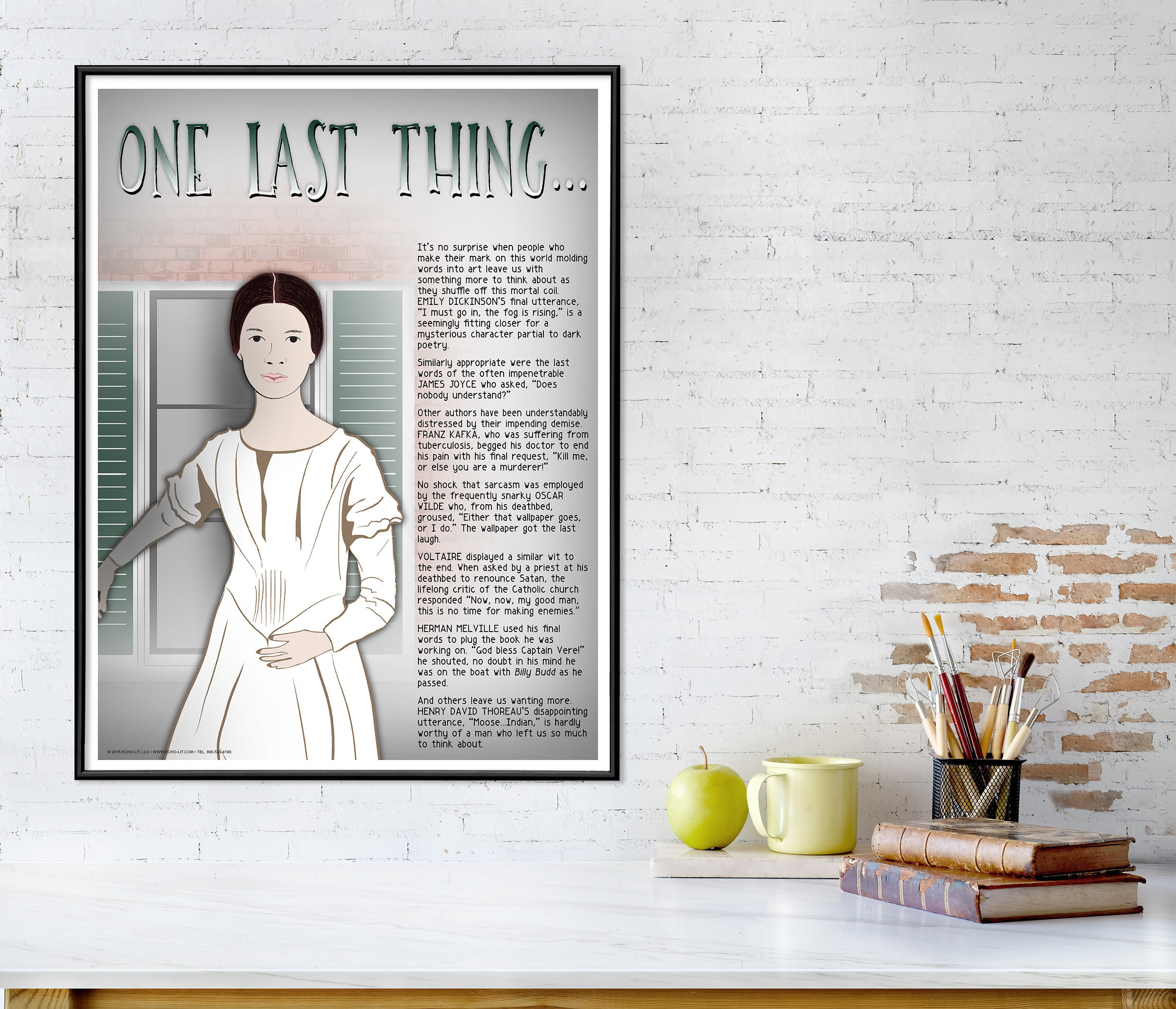 POSTER Famous Authors Last Words Classroom Literary Poster Featuring ...