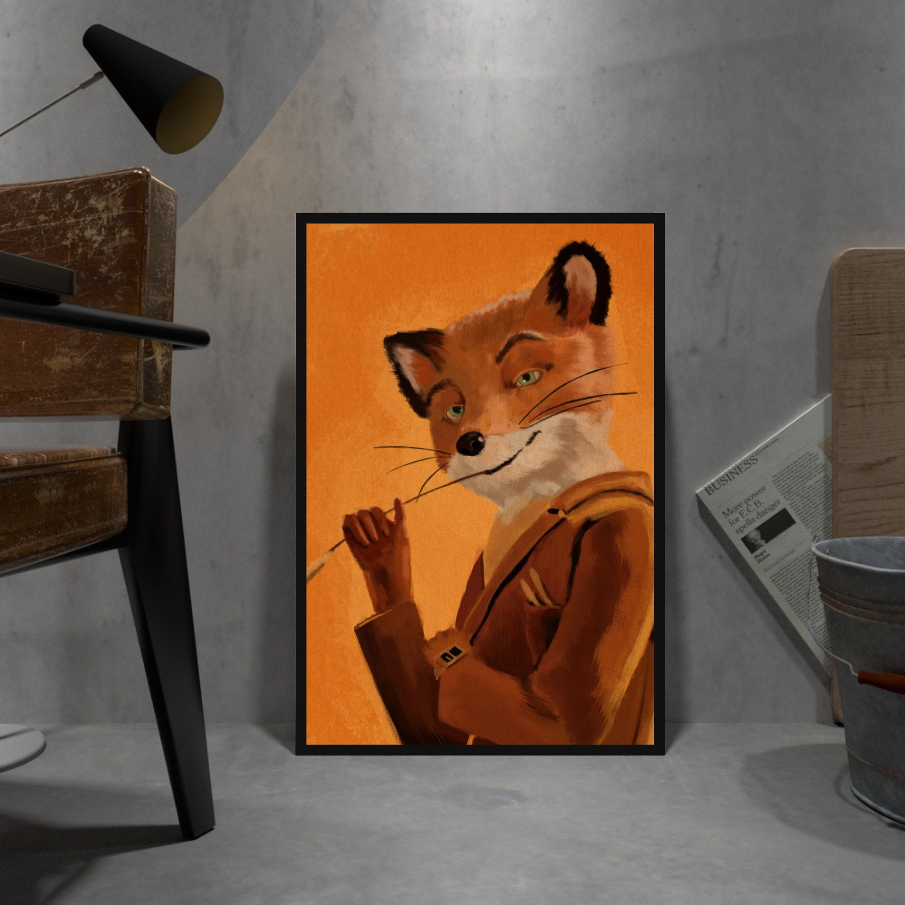 POSTER Fantastic Mr. Fox Retro Poster, Kraft Paper Print, Movie Wall ...
