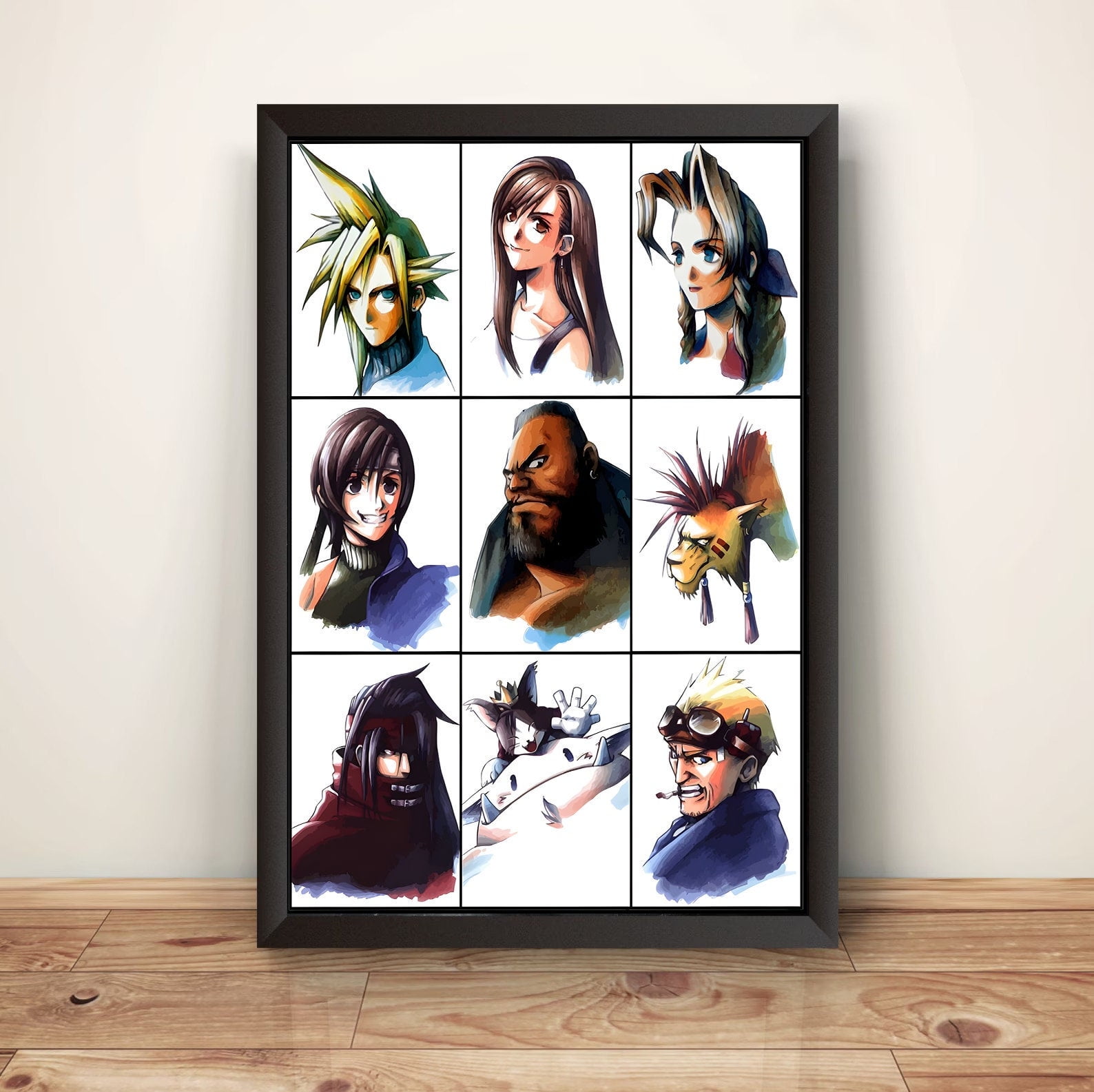 POSTER Fantasy Faces Vertical Poster, Final Fantasy Poster, FF7 Poster ...