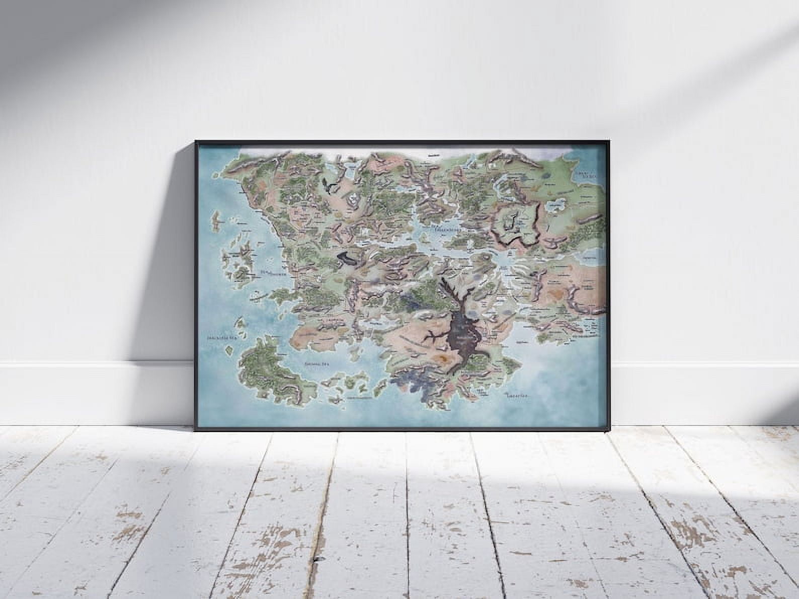 POSTER Fantasy Wall Art, Dungeons & Dragons Map Poster, Forgotten ...