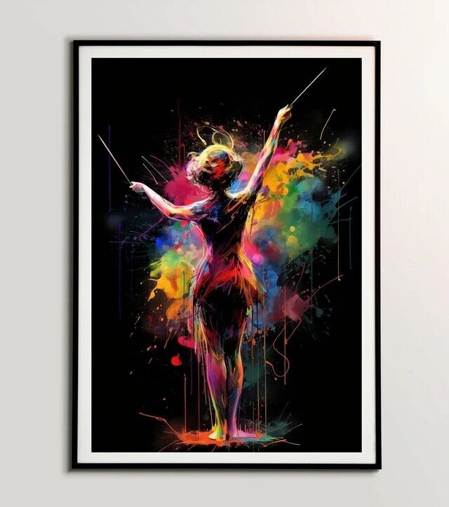 POSTER Female Conductor Poster, Musical Instrument-8x12-UNFRAMED ...