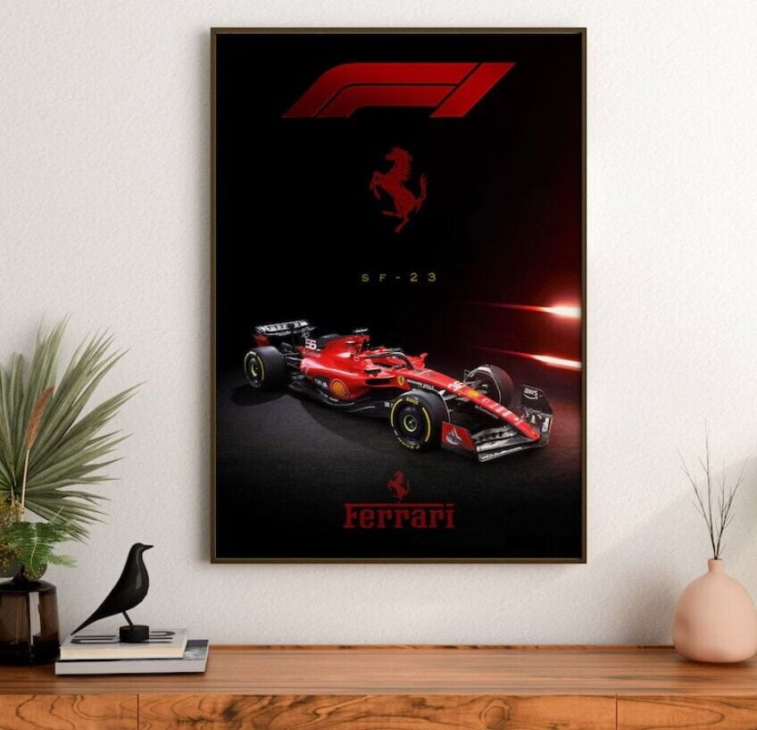 POSTER Ferrari SF-23 Formula 1 Car Poster - Scuderia Ferrari 2023 F1 ...