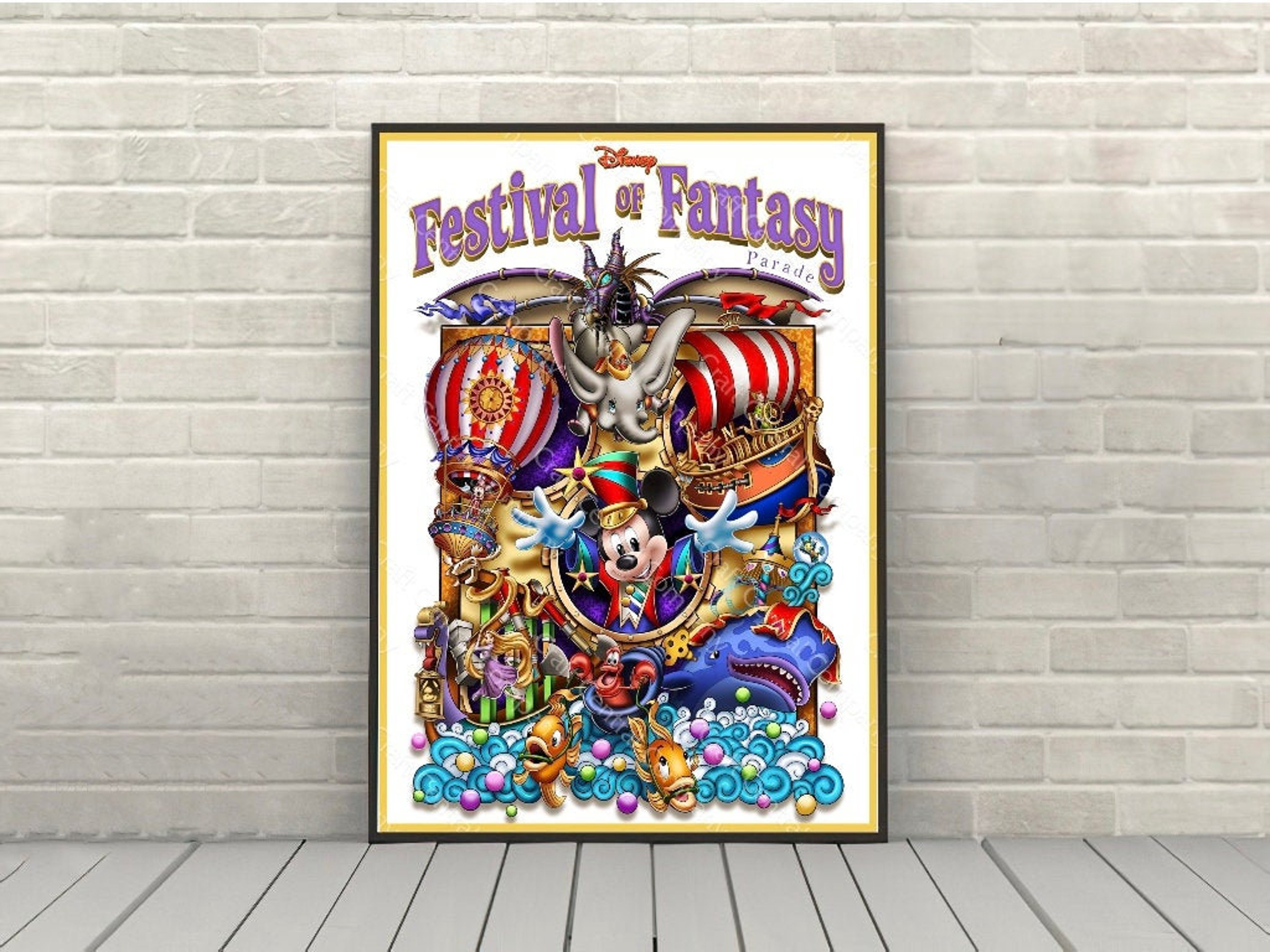 POSTER Festival of Fantasy Parade Poster Disney Attraction poster ...