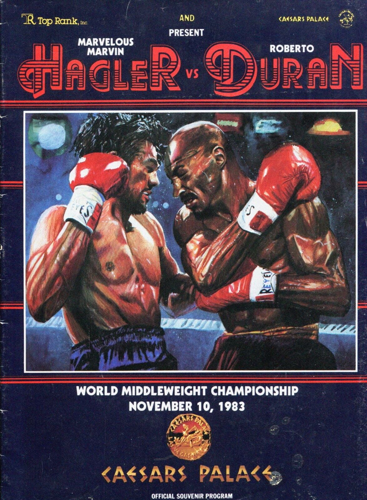 POSTER Fight Poster Boxing Kings Marvelous Marvin Hagler Vs Roberto ...