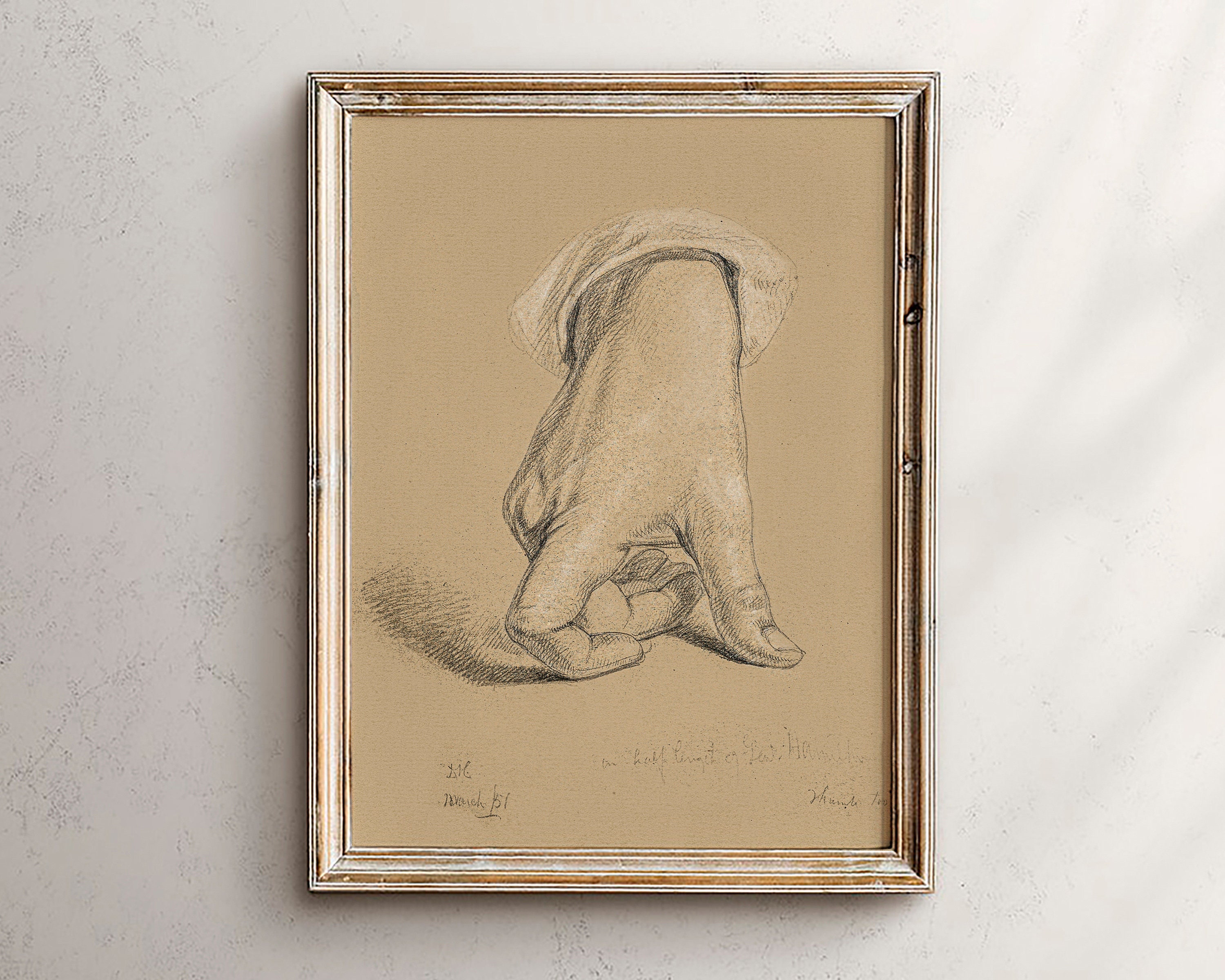 POSTER Figure Study Drawing, Charcoal Drawing, Sketch Art of Hand, Art ...