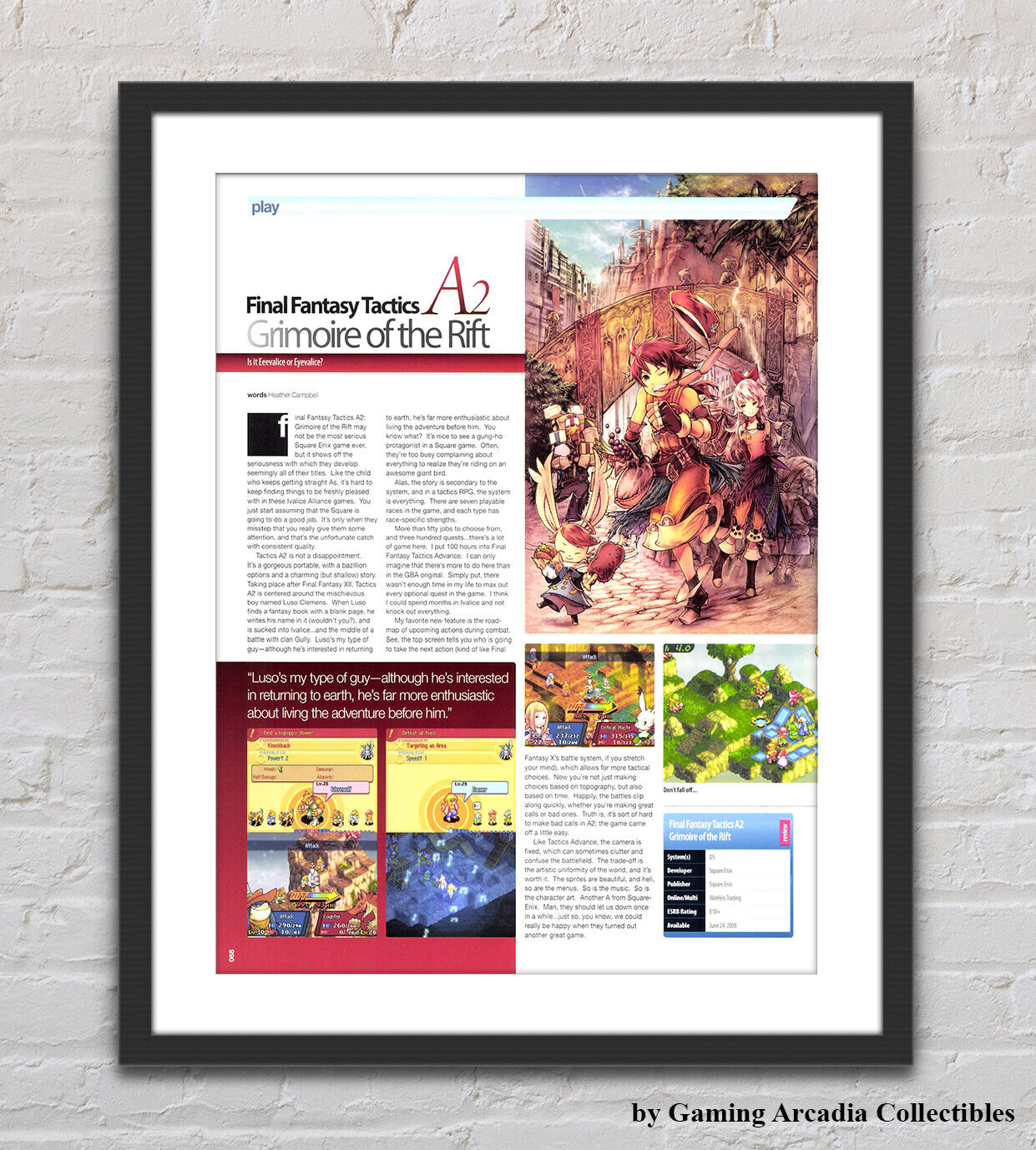 POSTER Final Fantasy Tactics A2 Nintendo DS Poster-24x36-UNFRAMED - Walmart.com
