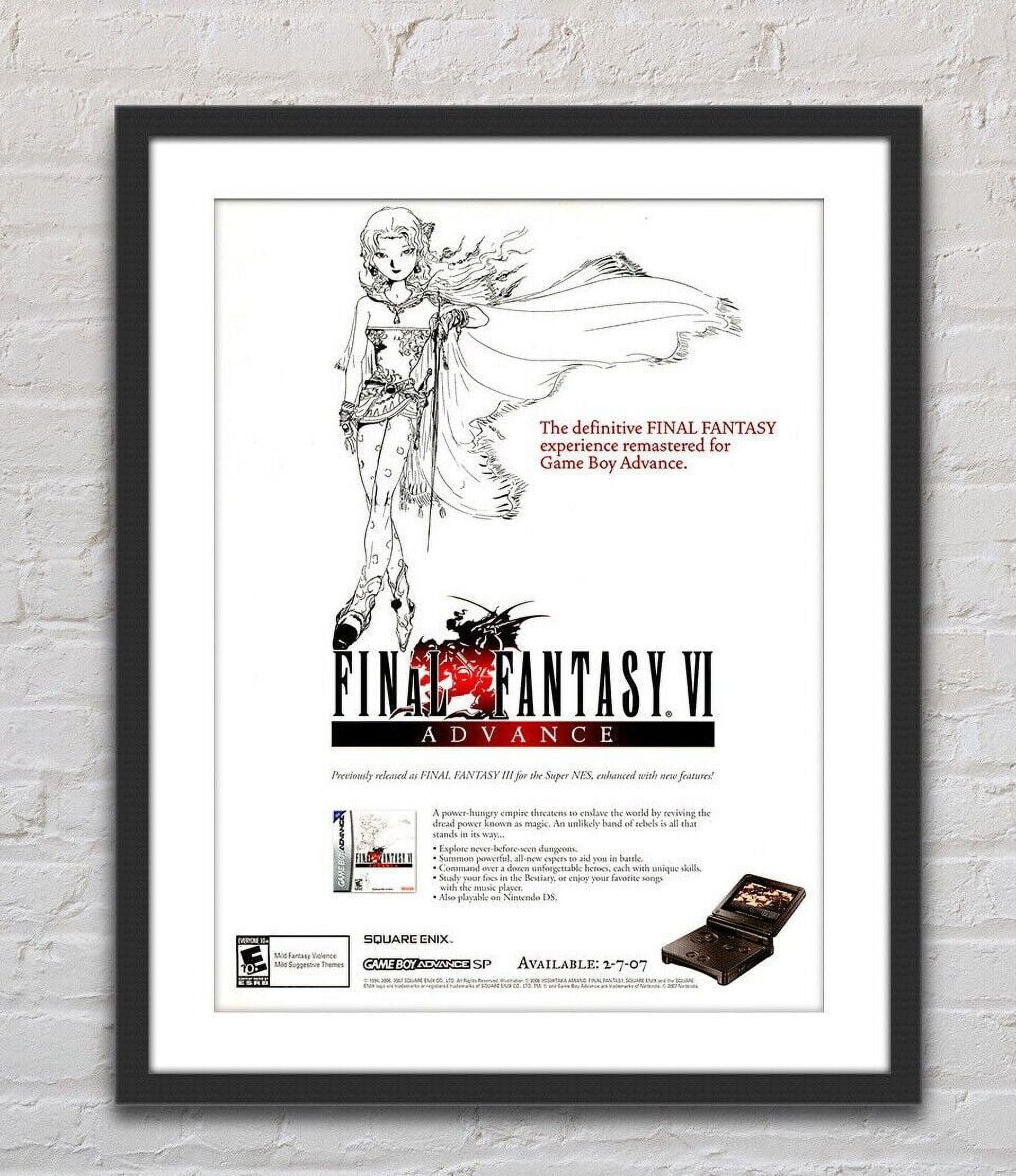 POSTER Final Fantasy VI Advance Nintendo GBA Poster-12x18-UNFRAMED ...