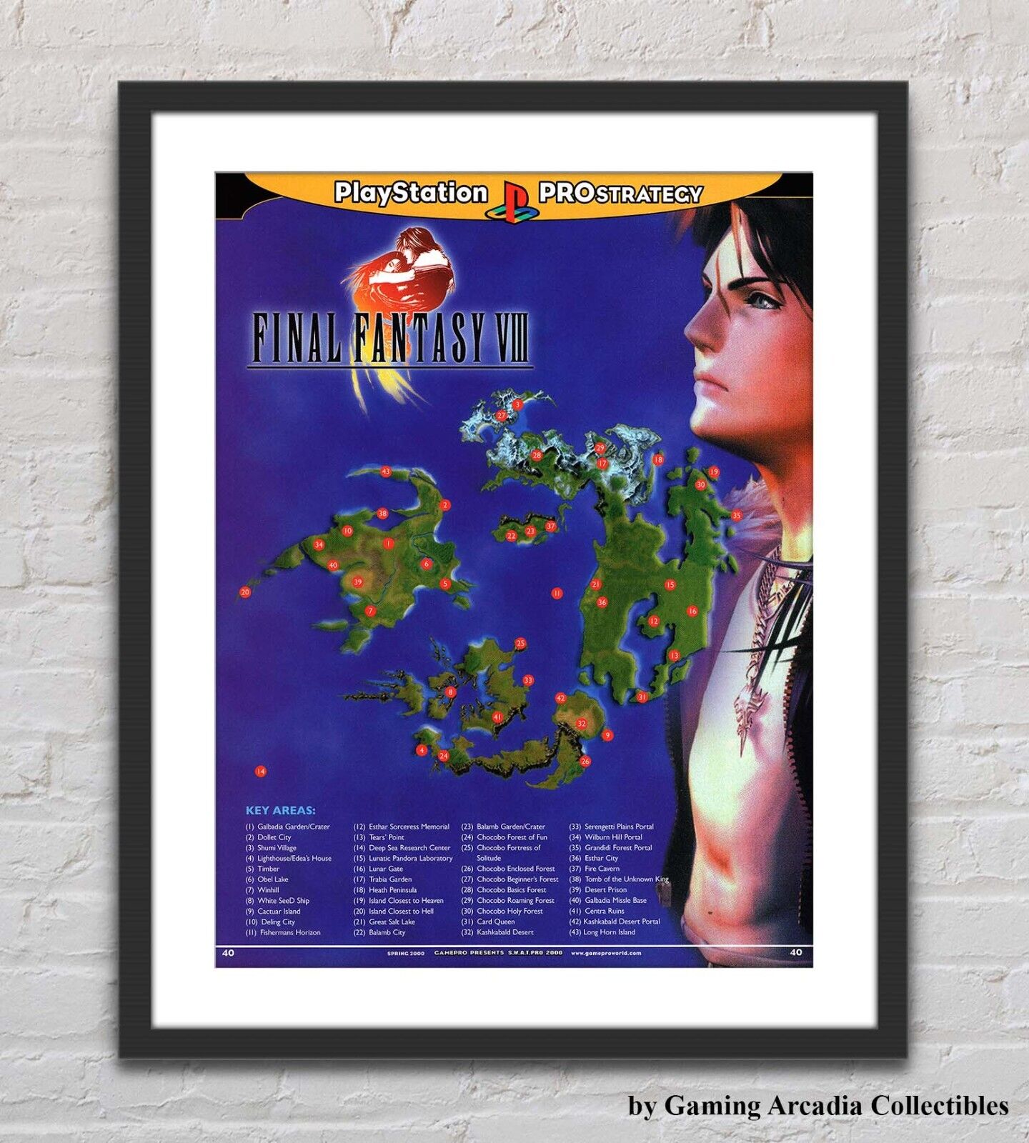 POSTER Final Fantasy VIII Map Playstation PS1 Glossy Map Poster-12x18 ...