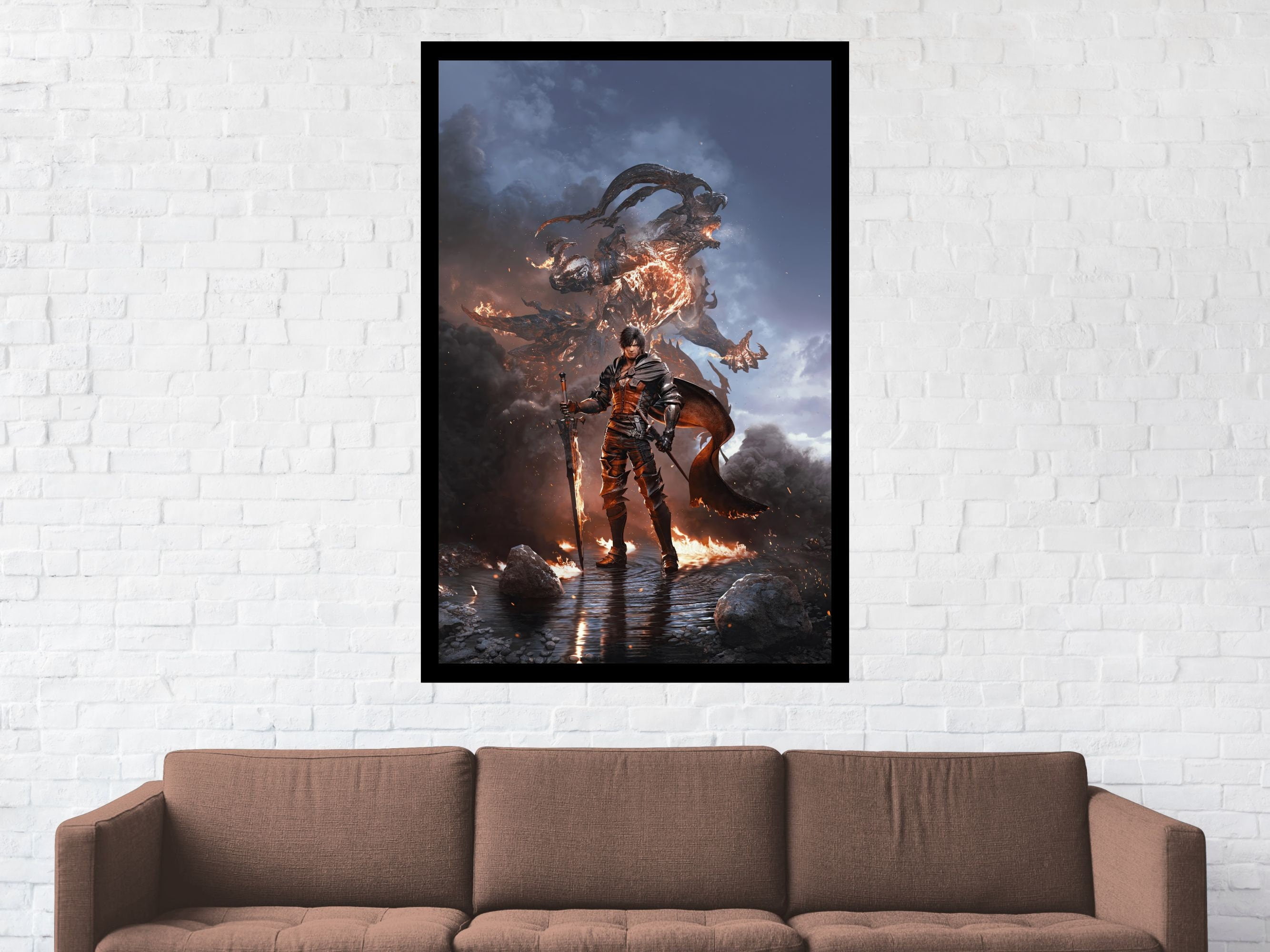 POSTER Final Fantasy XVI - Ifrit and Clive Rosfield, Eikon and Dominant ...