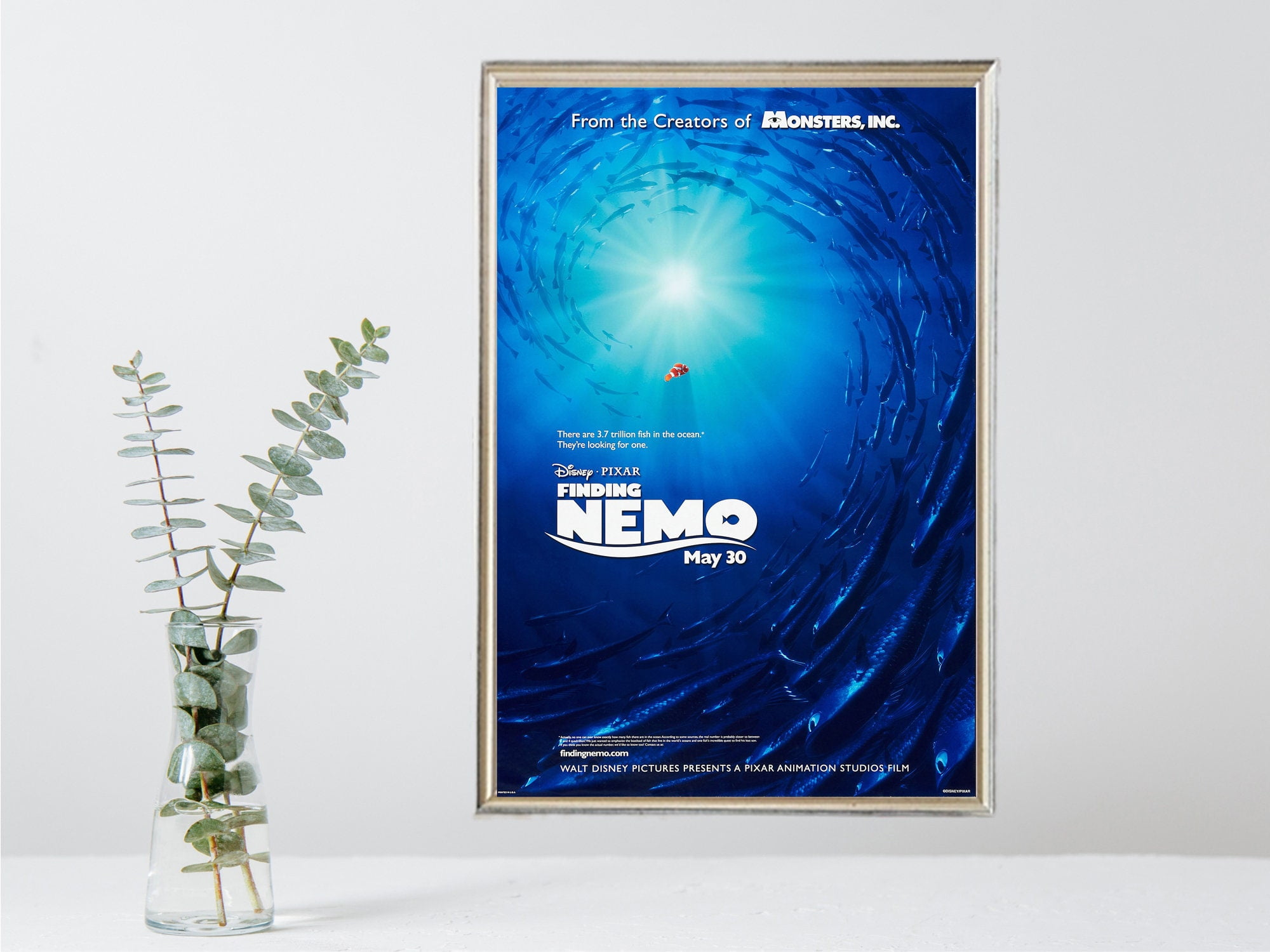POSTER Finding Nemo Movie Poster- Vintage Movie Poster - Limited ...
