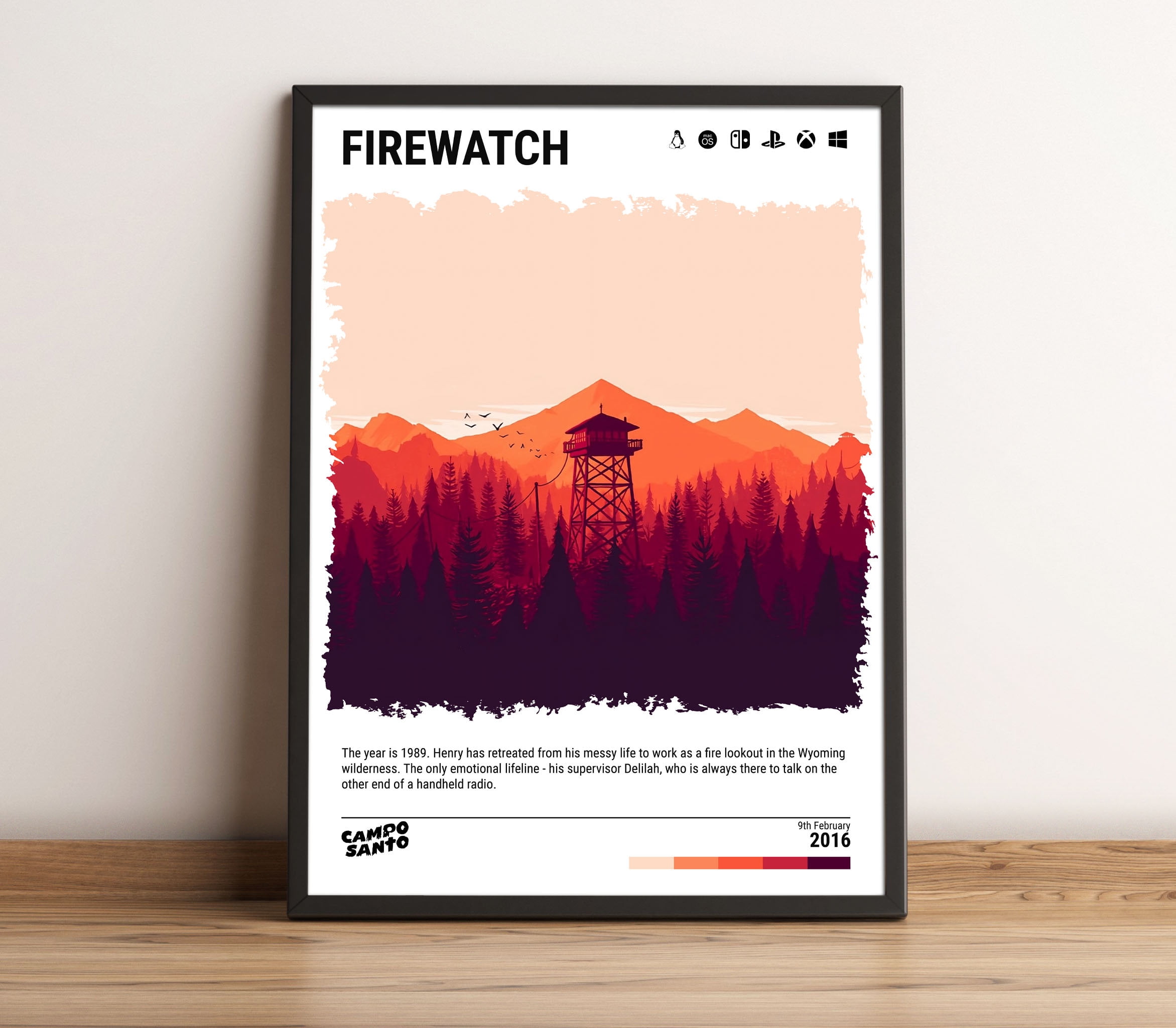 POSTER Firewatch (2016) Poster - Video Game Wall Art Print - Gaming ...