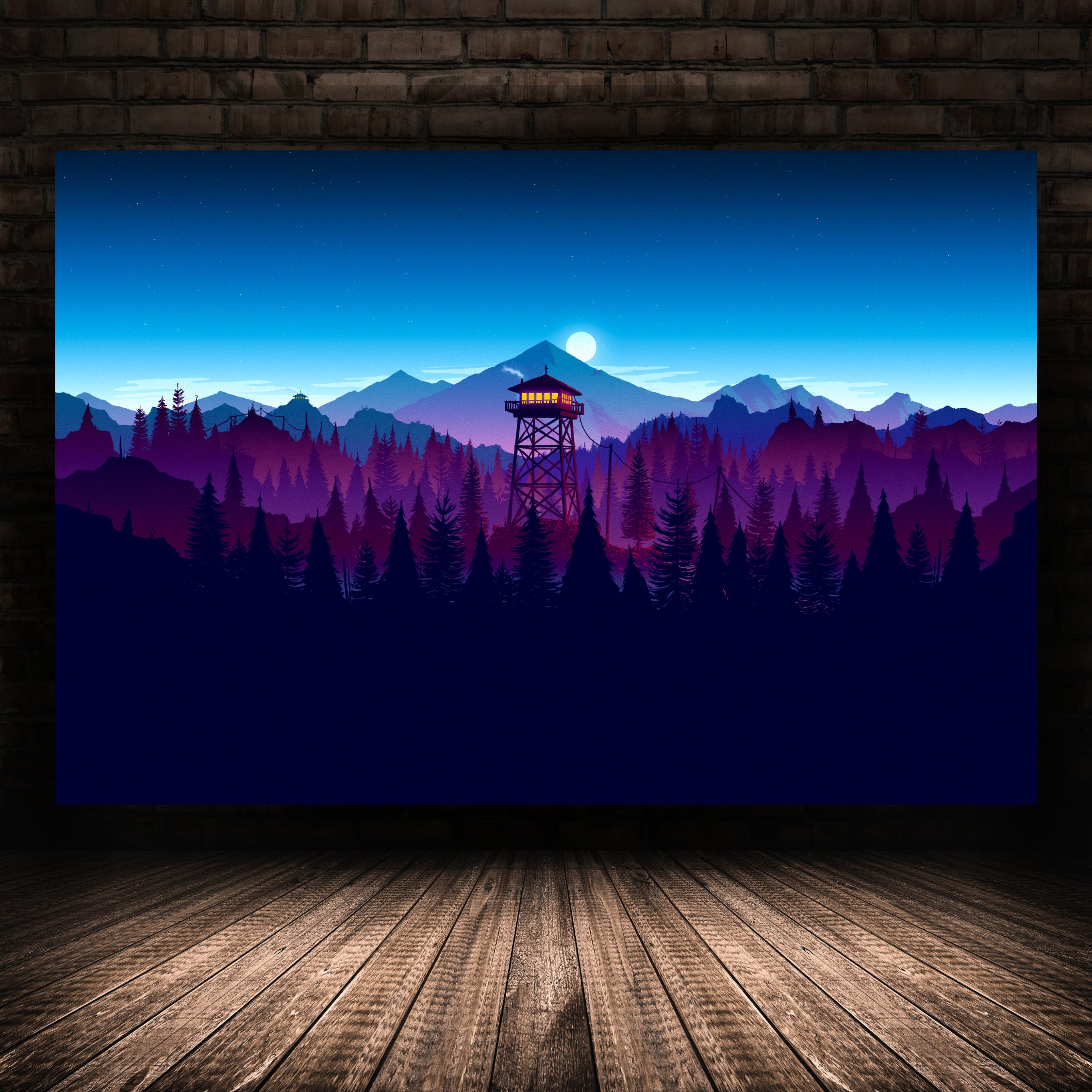 POSTER Firewatch Poster, National Forest Wall Art, Rolled Poster Print ...