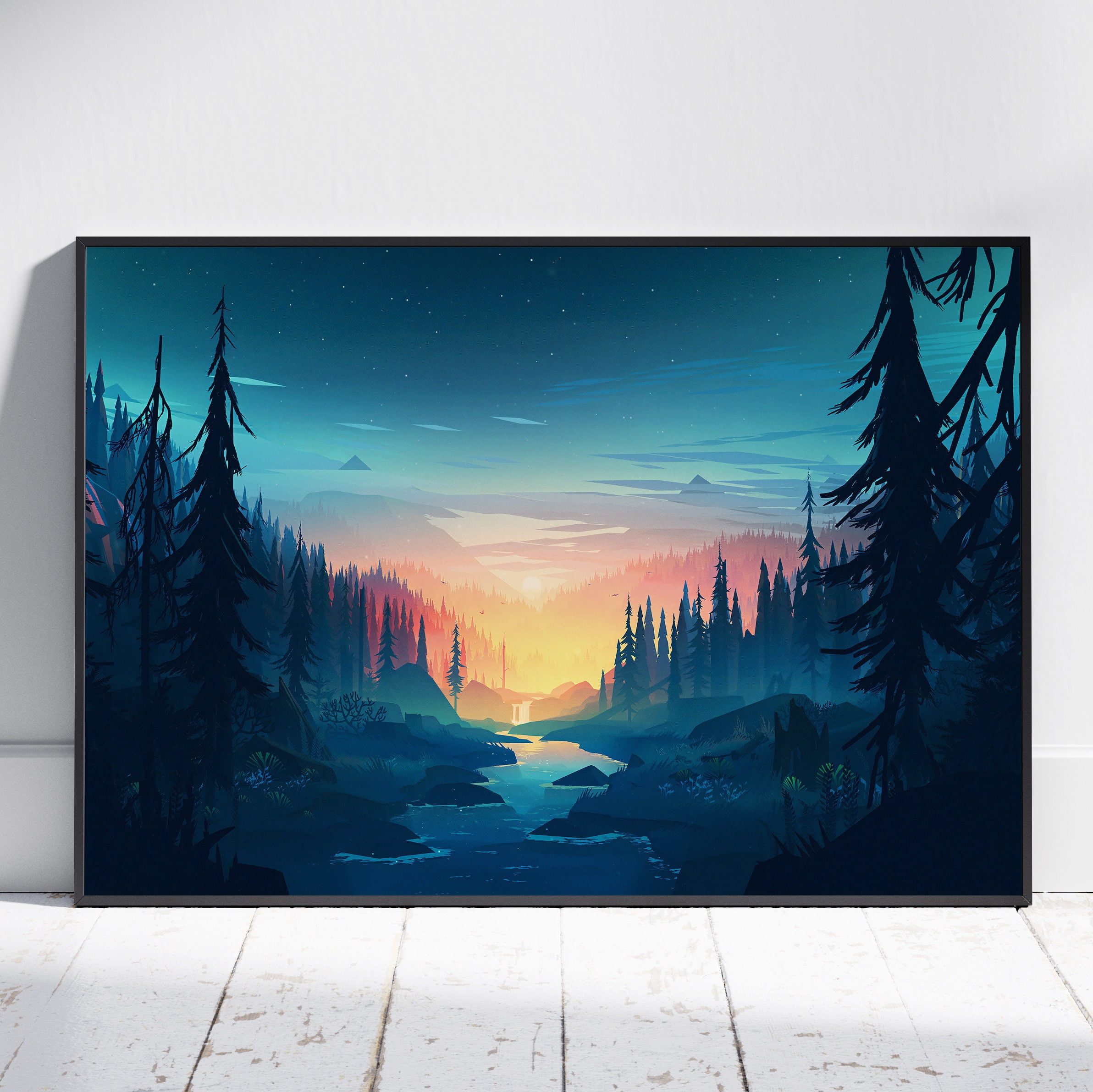 POSTER Firewatch Poster, Shoshone National Forest Wall Art, Game Poster ...